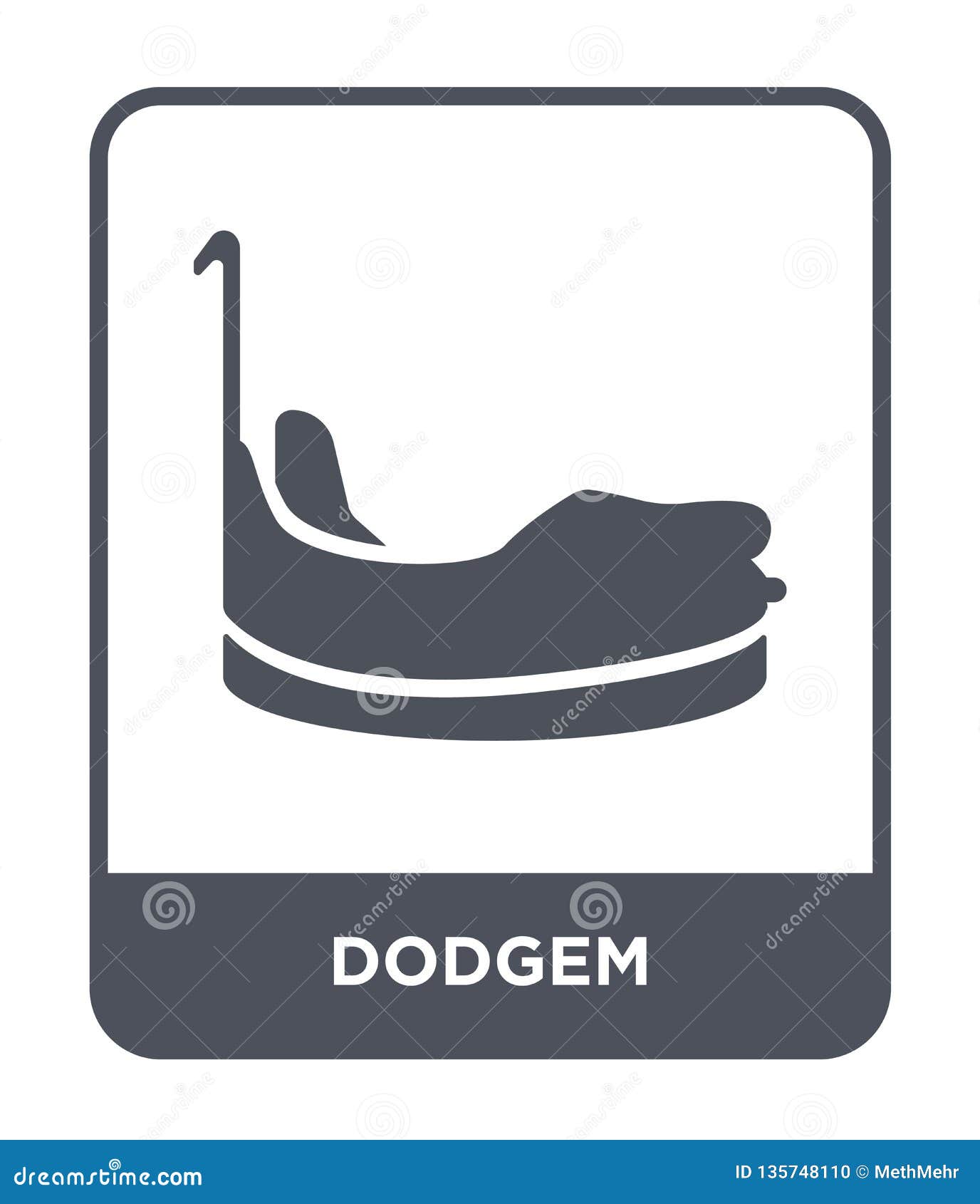 Dodgem Icon in Trendy Design Style. Dodgem Icon Isolated on White ...