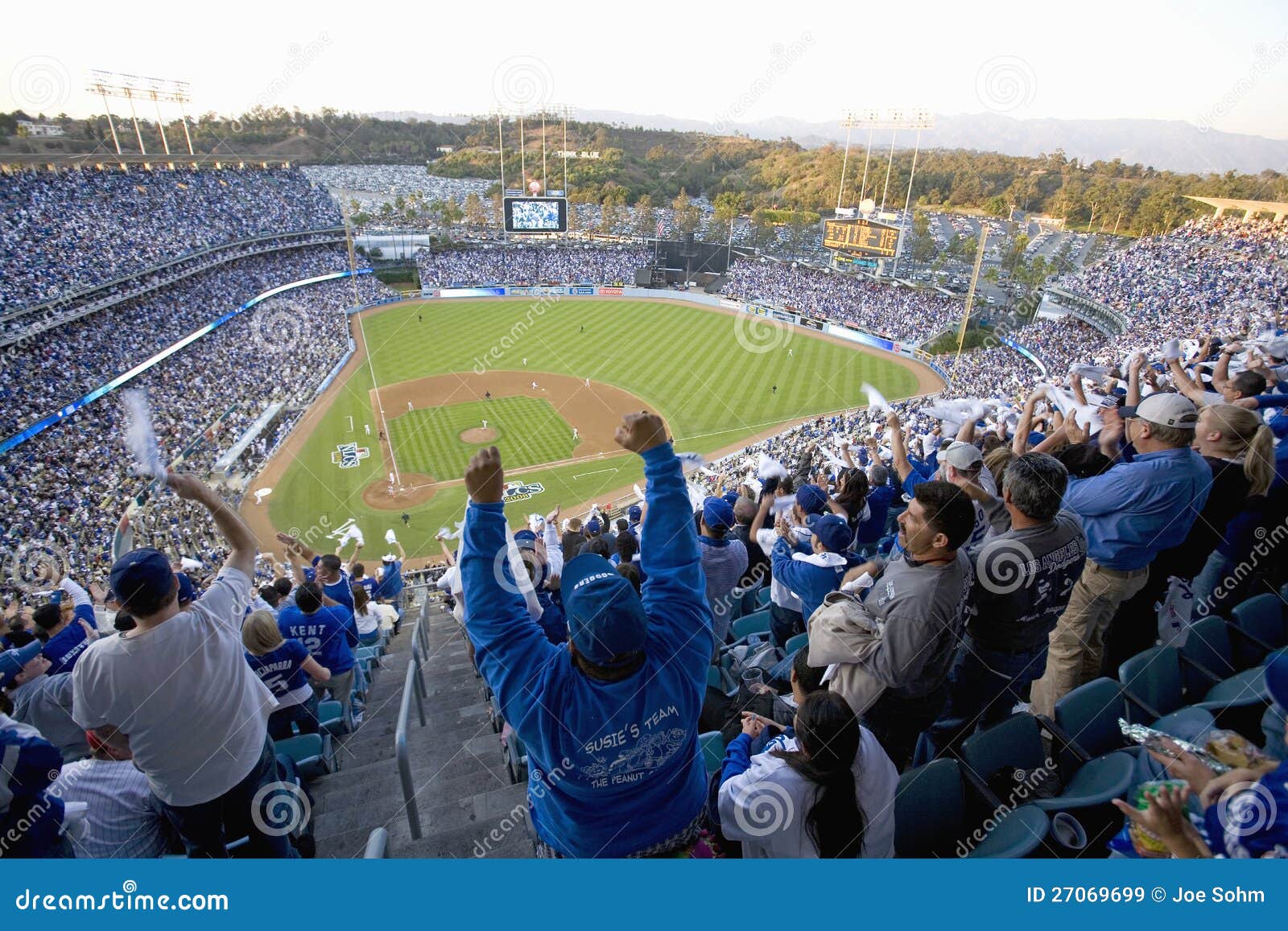 Dodger fans editorial stock image. Image of batter, home - 27069699