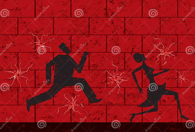 Dodging Bullets stock vector. Illustration of dodging - 55823938