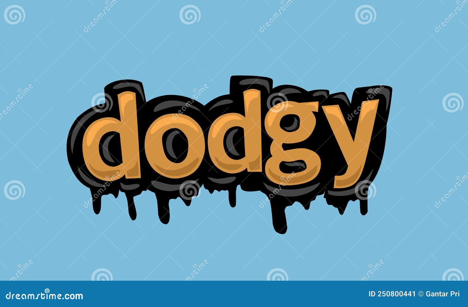 DODGY Writing Vector Design on Blue Background Stock Illustration ...