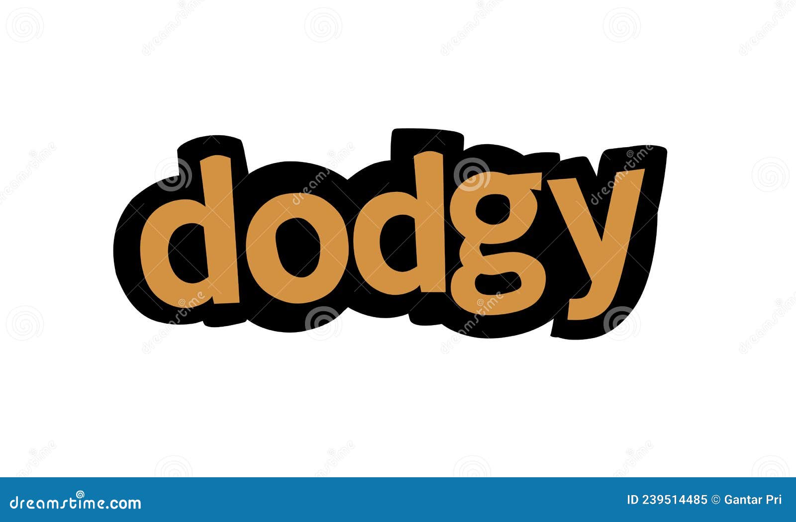 DODGY Writing Vector Design on White Background Stock Vector ...