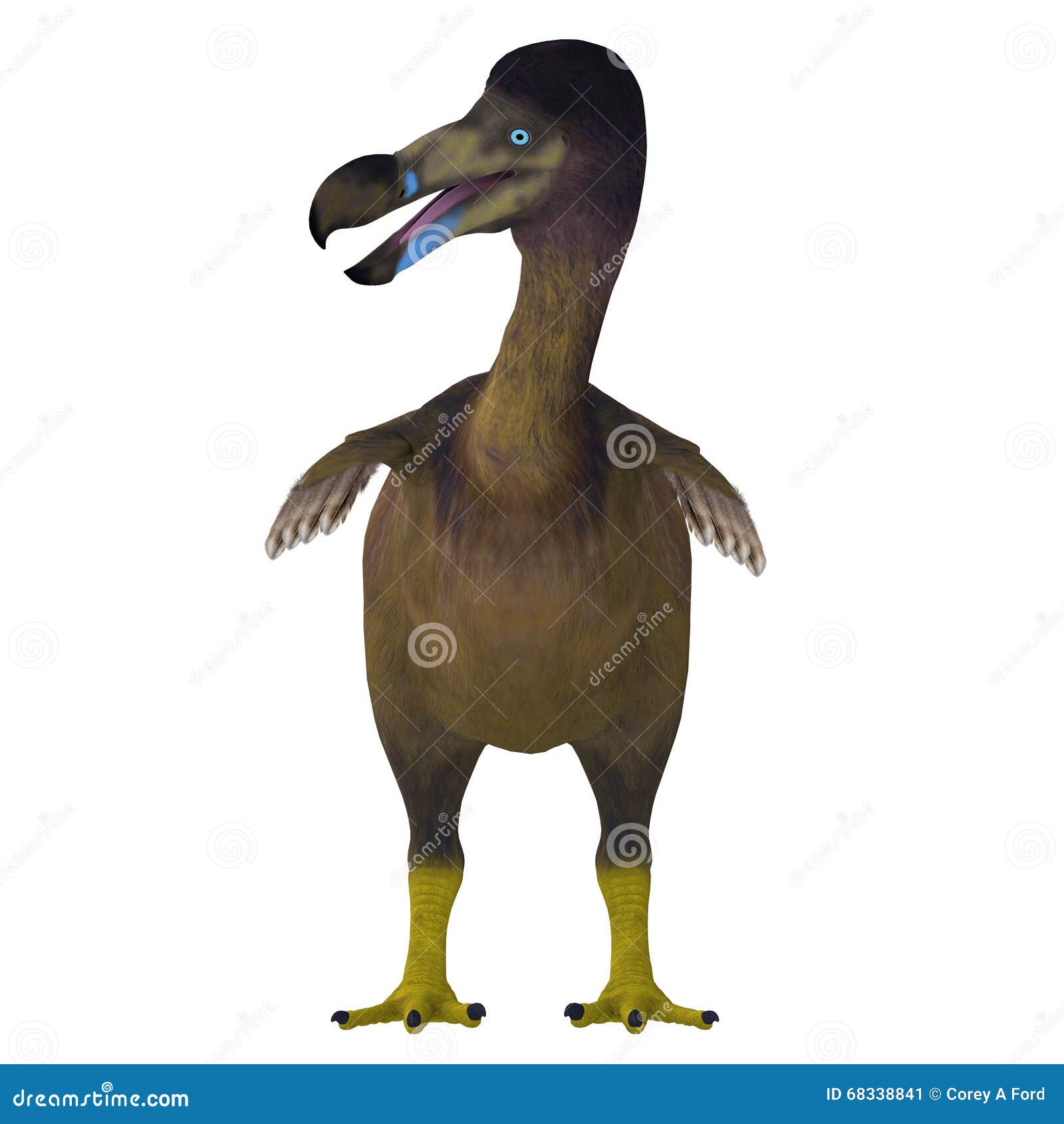 Mauritius Dodo Silhouette Prehistoric Bird Extinct Animal Vector ...