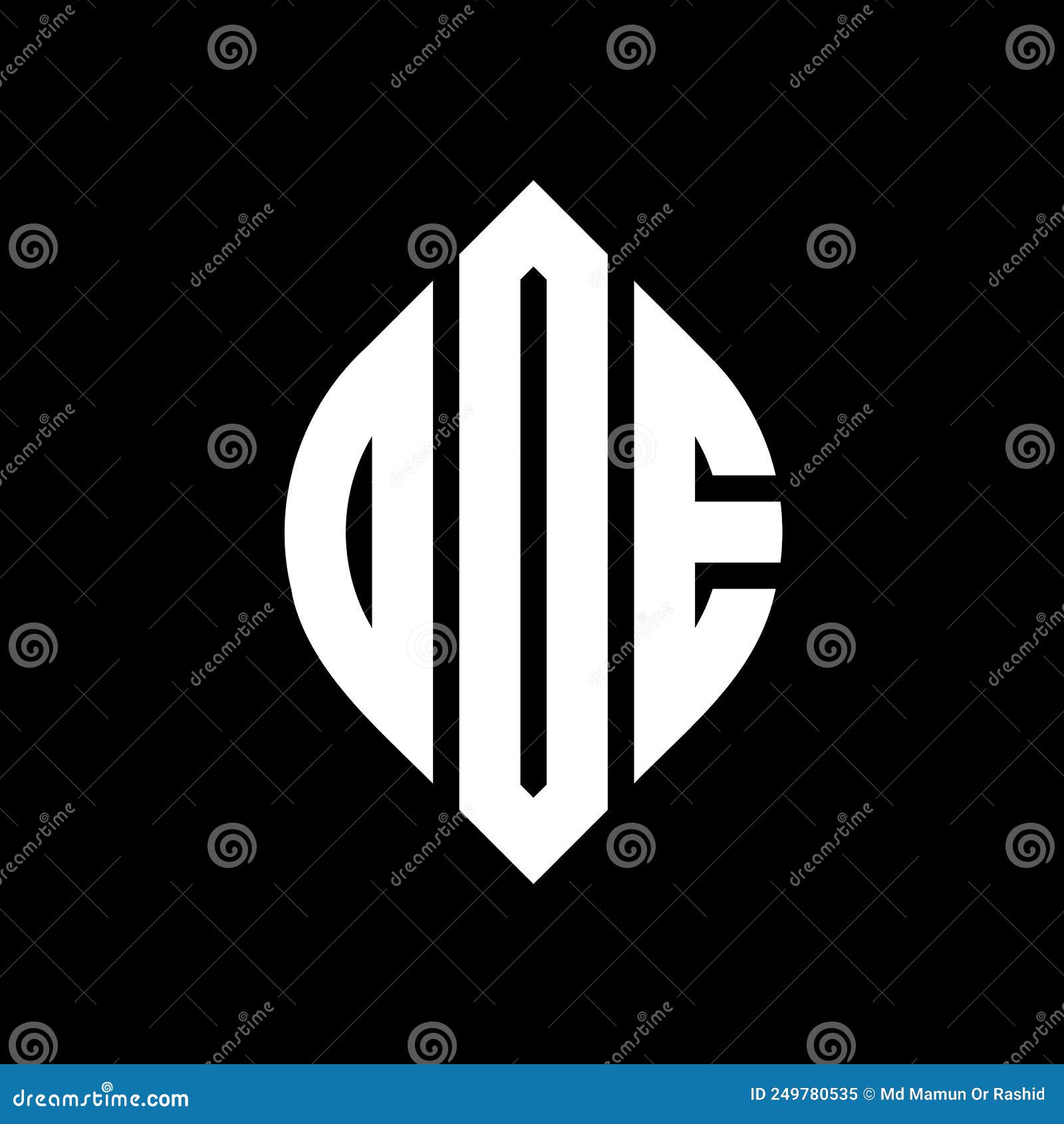 DOE Circle Letter Logo Design with Circle and Ellipse Shape. DOE ...