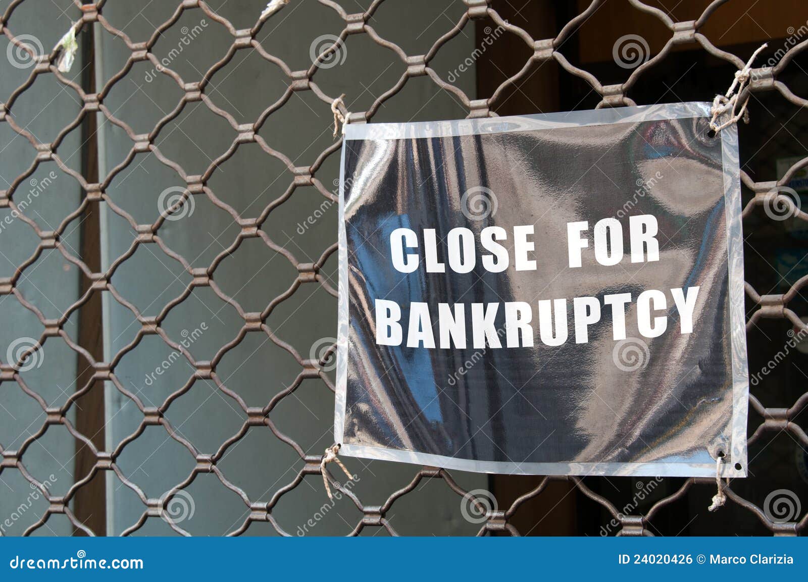 Doe failliet gaan opslag stock foto. Image of verkoop - 24020426