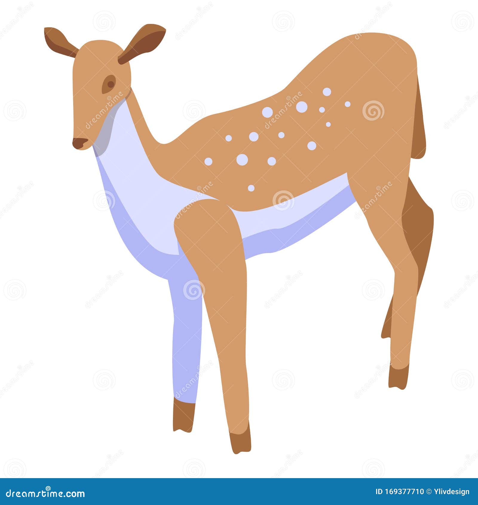 Doe icon, isometric style stock vector. Illustration of family - 169377710