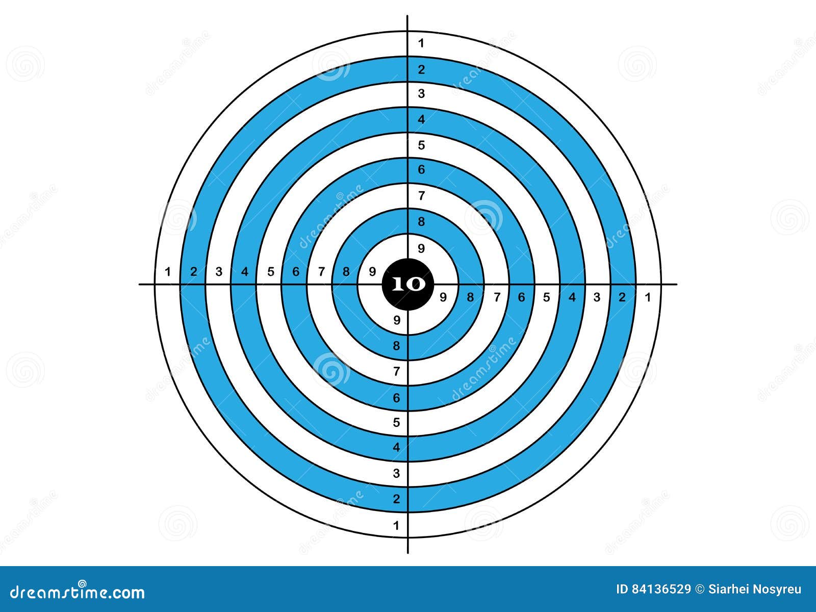 Doel Die, Vector, Doel in Blauwe Kleur Schieten Vector Illustratie ...