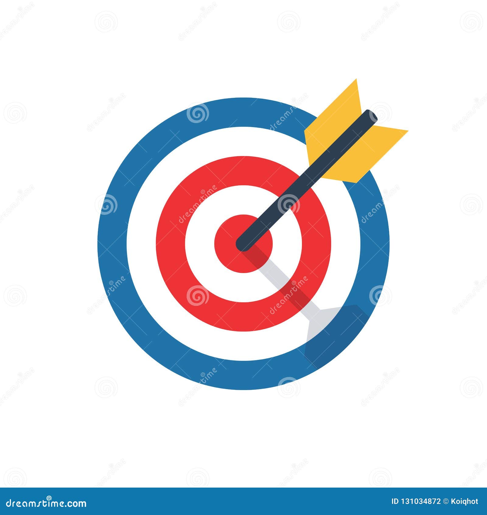 Doel, Uitdaging, Objectief Pictogram Vector Illustratie - Illustration ...