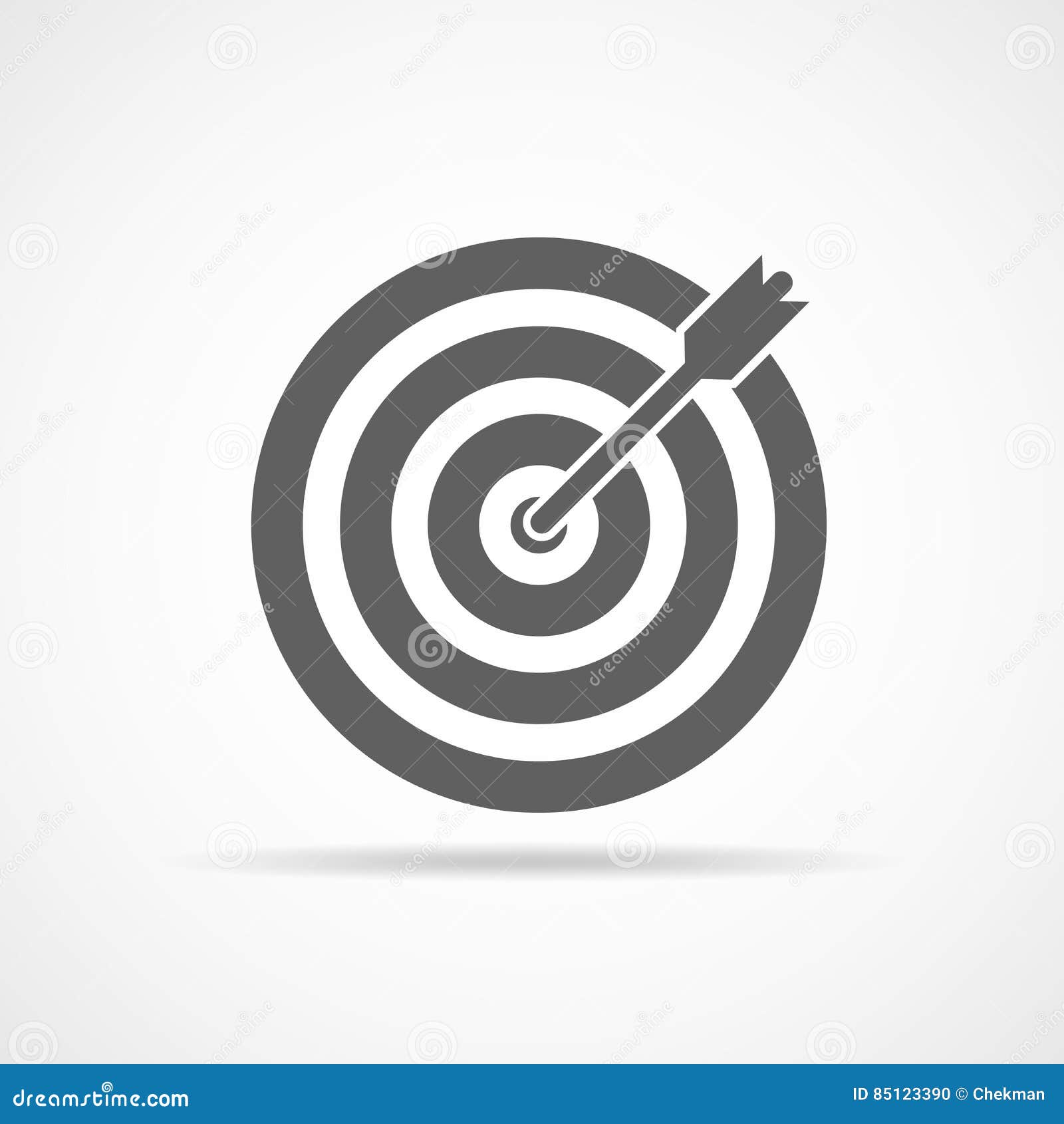 Doel Vlak Pictogram Vector Illustratie Stock Illustratie - Illustration ...