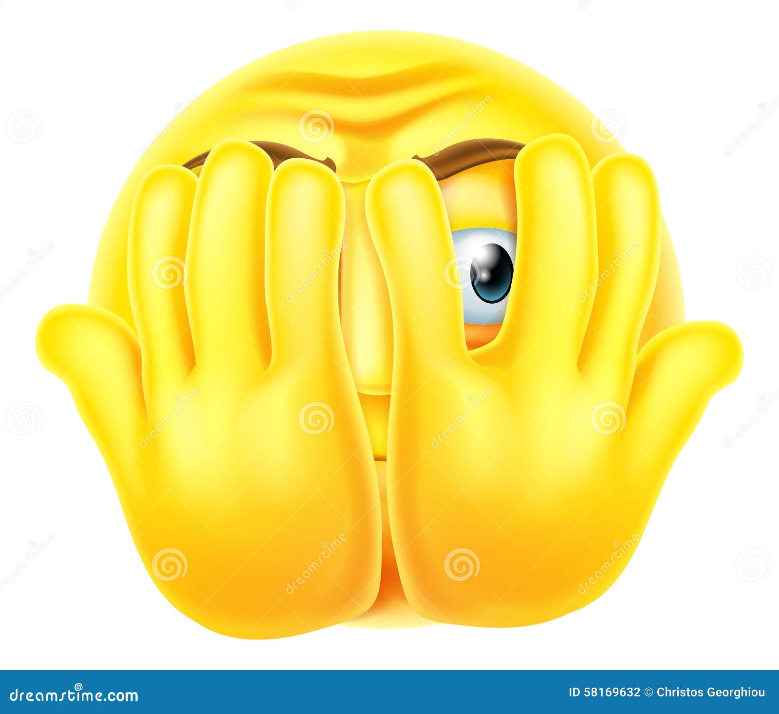 Doen Schrikken Emoticon Emoji Vector Illustratie - Illustration of ...