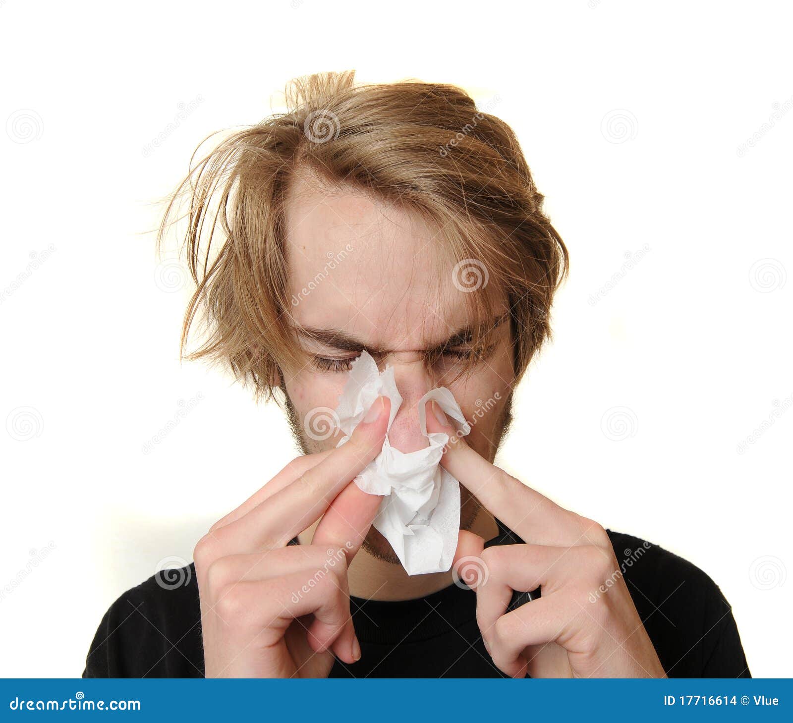 Doente e mal com uma febre foto de stock. Imagem de febre - 17716614