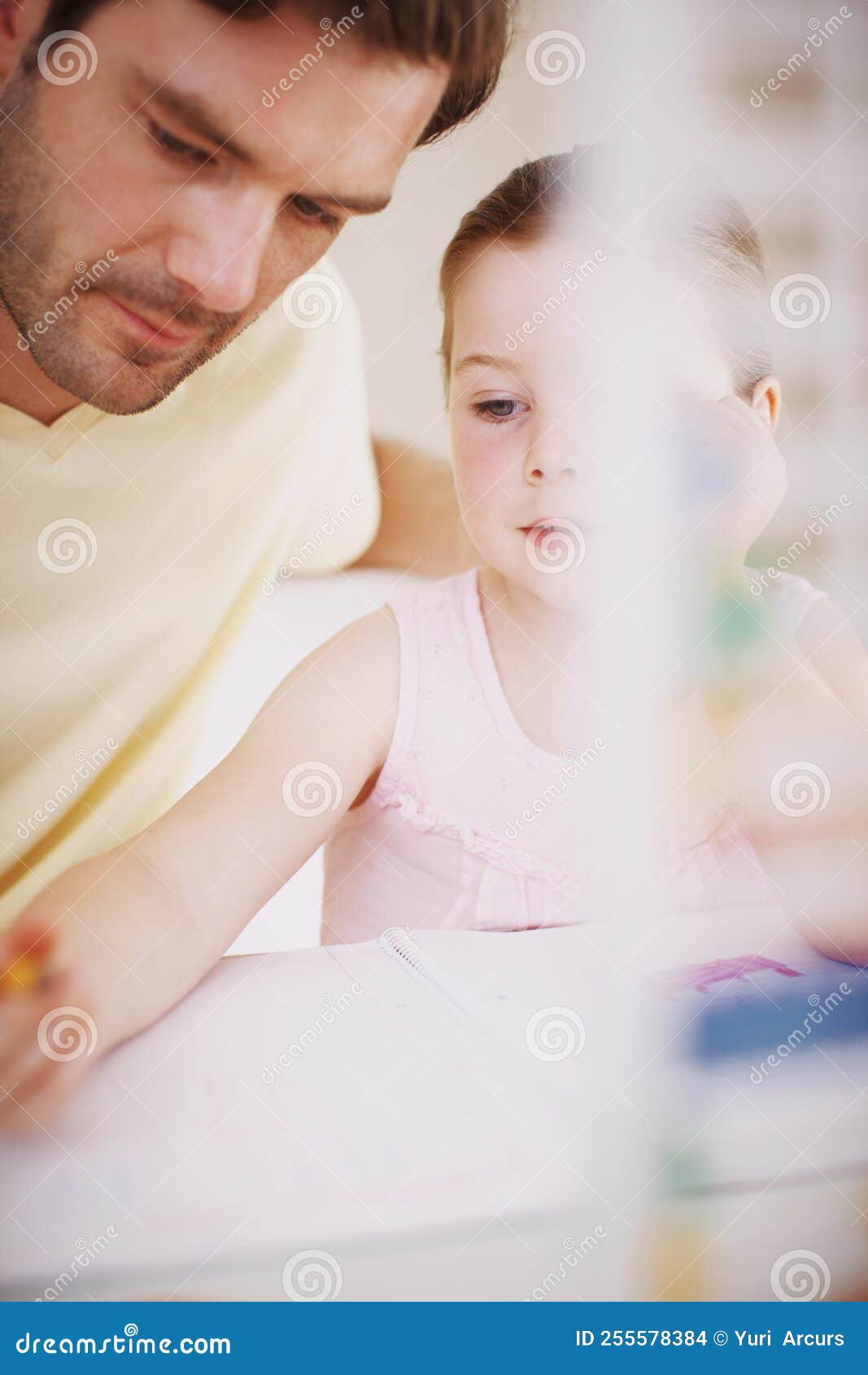 She always Does Her Homework. a Little Girl Doing Her Homework. Stock ...