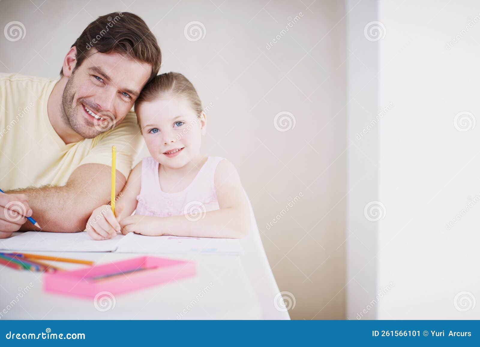 She always Does Her Homework. a Little Girl Doing Her Homework. Stock ...