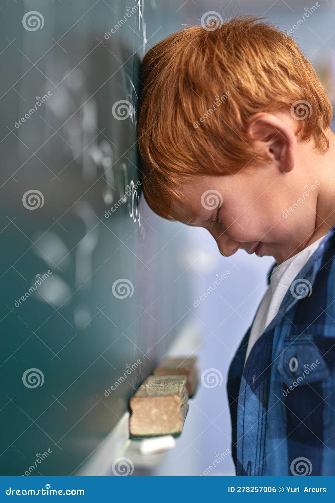 He Doesnt Like Not Knowing the Answer. an Elementary School Boy ...