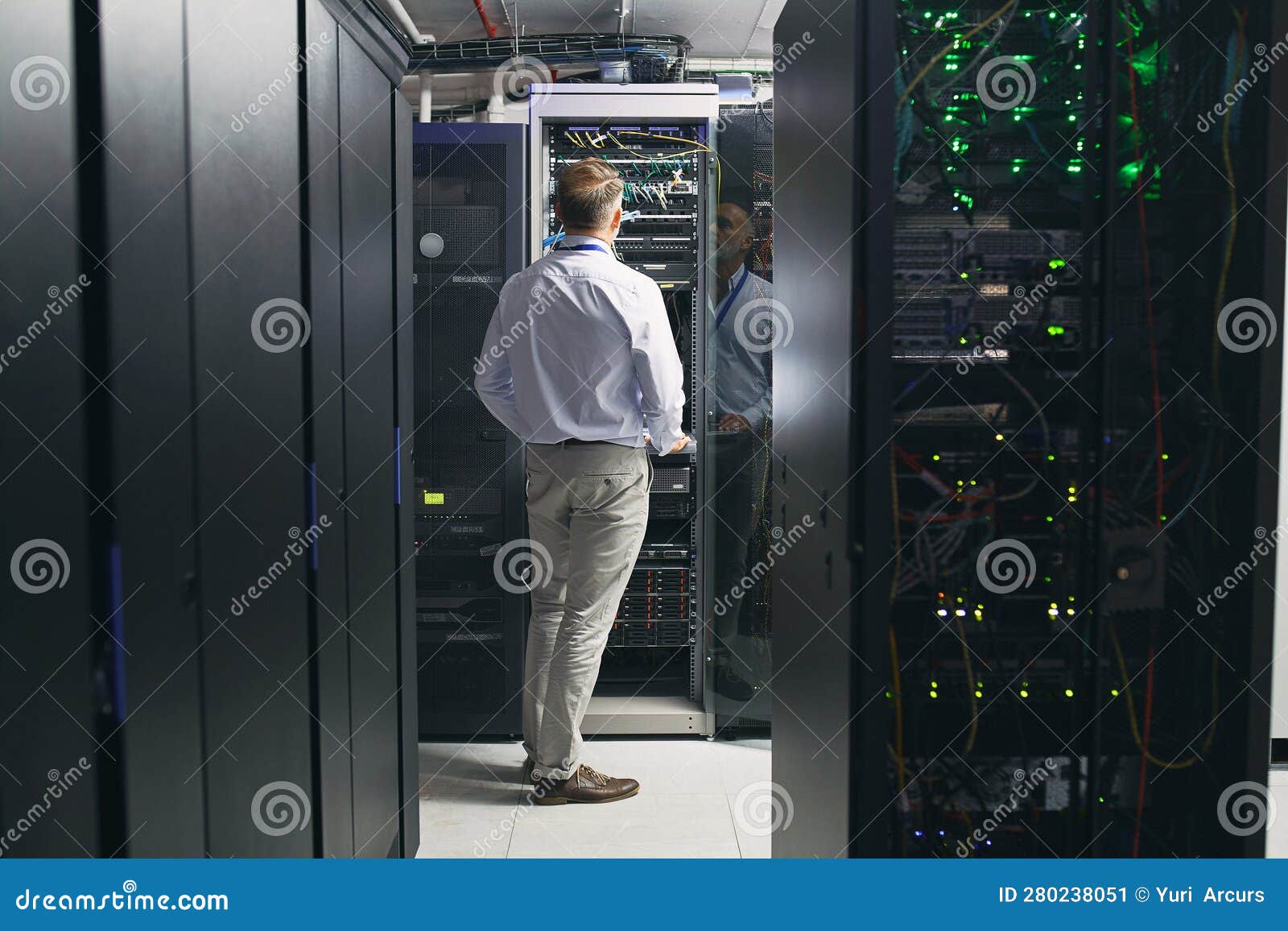 Doesnt Look Like we Have Any Issues Here. Rearview Shot of a Mature Man ...