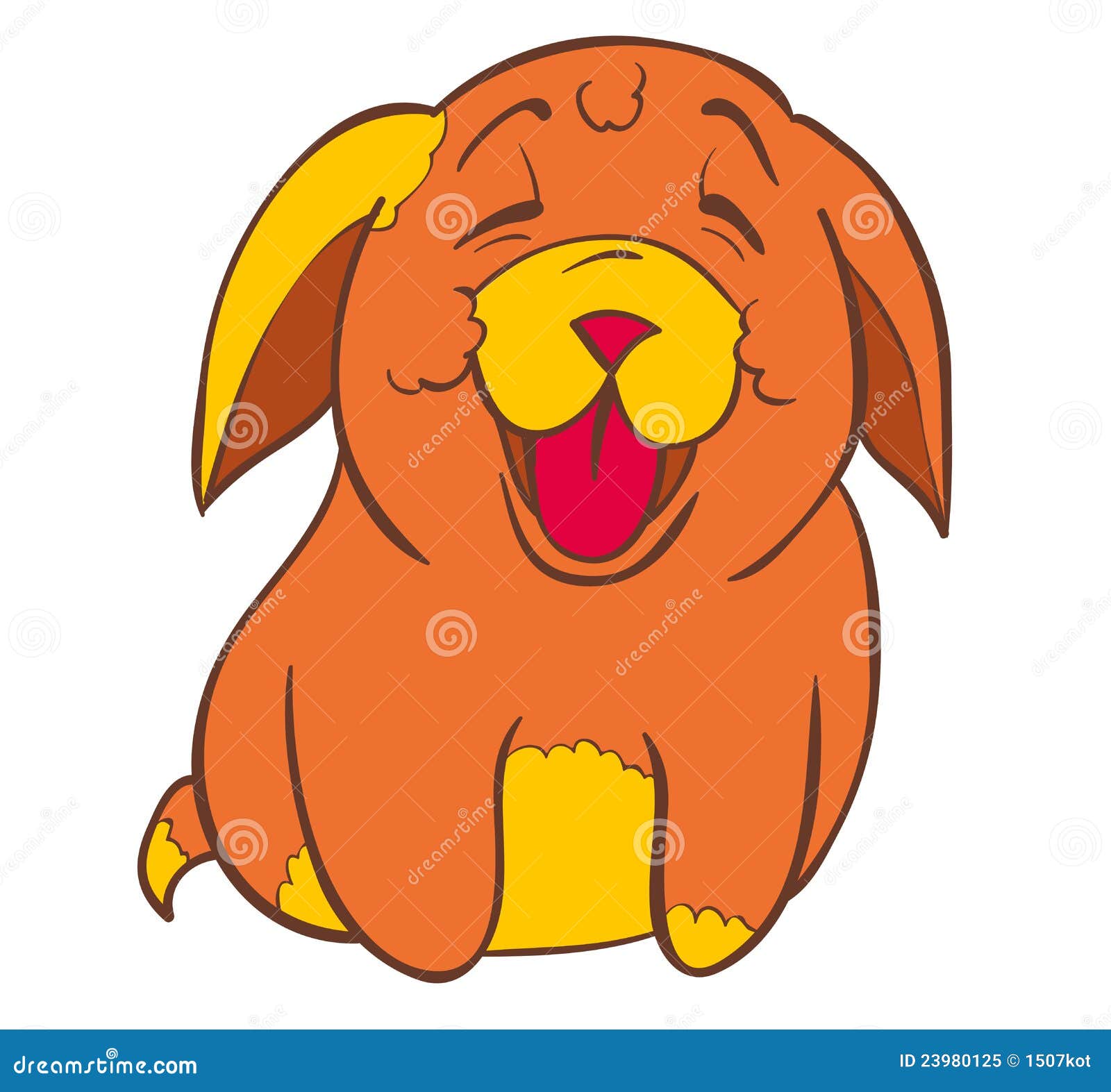 Dog stock vector. Illustration of laughing, canine, animals - 23980125
