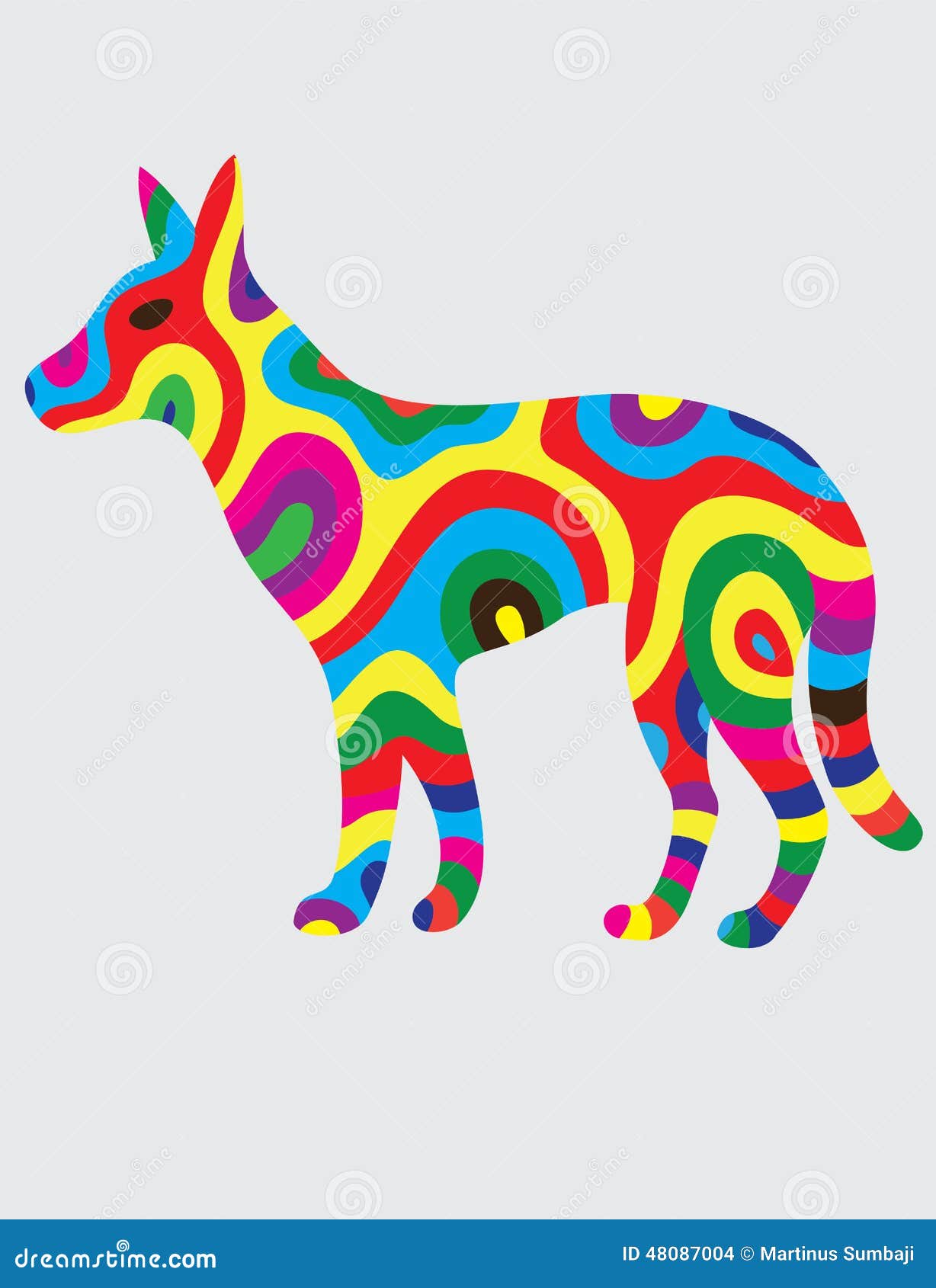 Dog abstract illustration stock vector. Illustration of colorful - 48087004