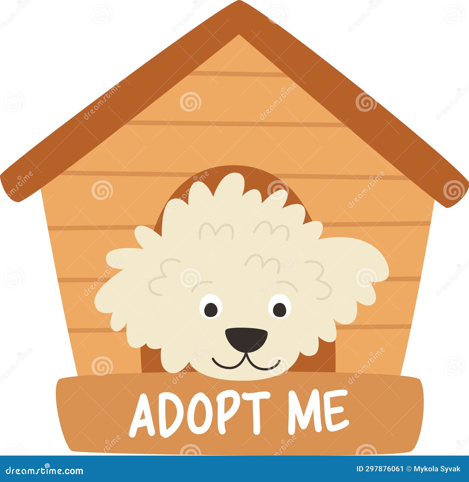 Dog Adopt Me Sticker stock vector. Illustration of puppy - 297876061