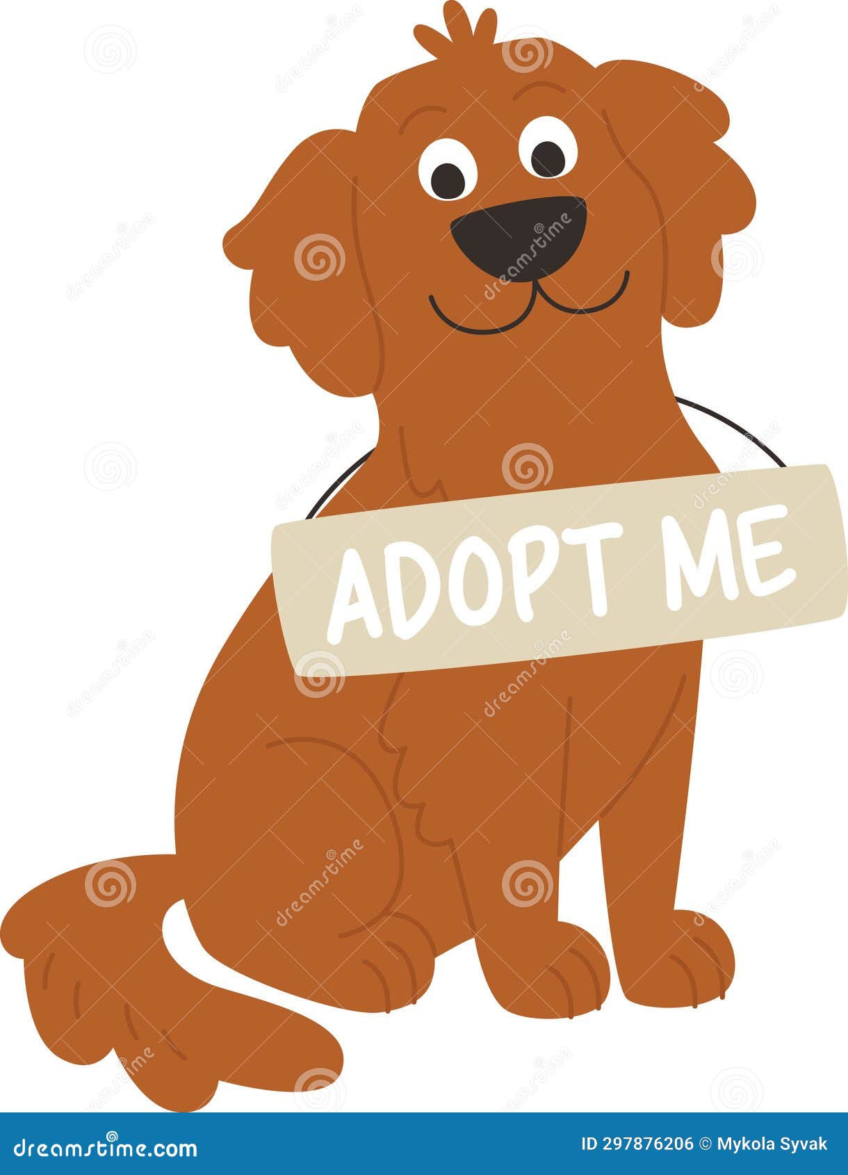 Dog Adopt Me Sticker stock vector. Illustration of love - 297876206