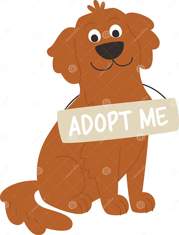 Dog Adopt Me Sticker stock vector. Illustration of love - 297876206