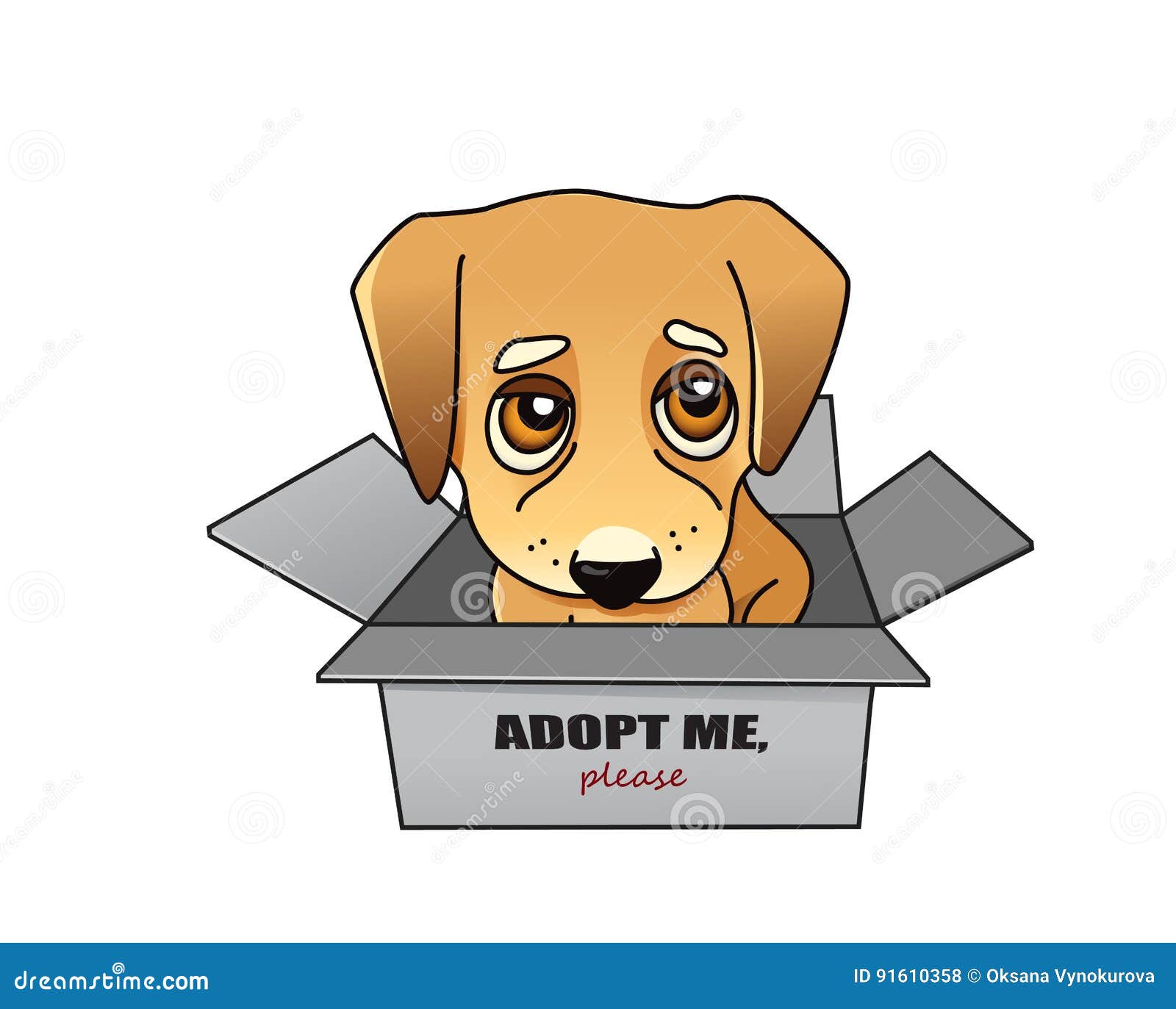 Dog Adoption Vector Concept Stock Vector - Illustration of puppy, care ...