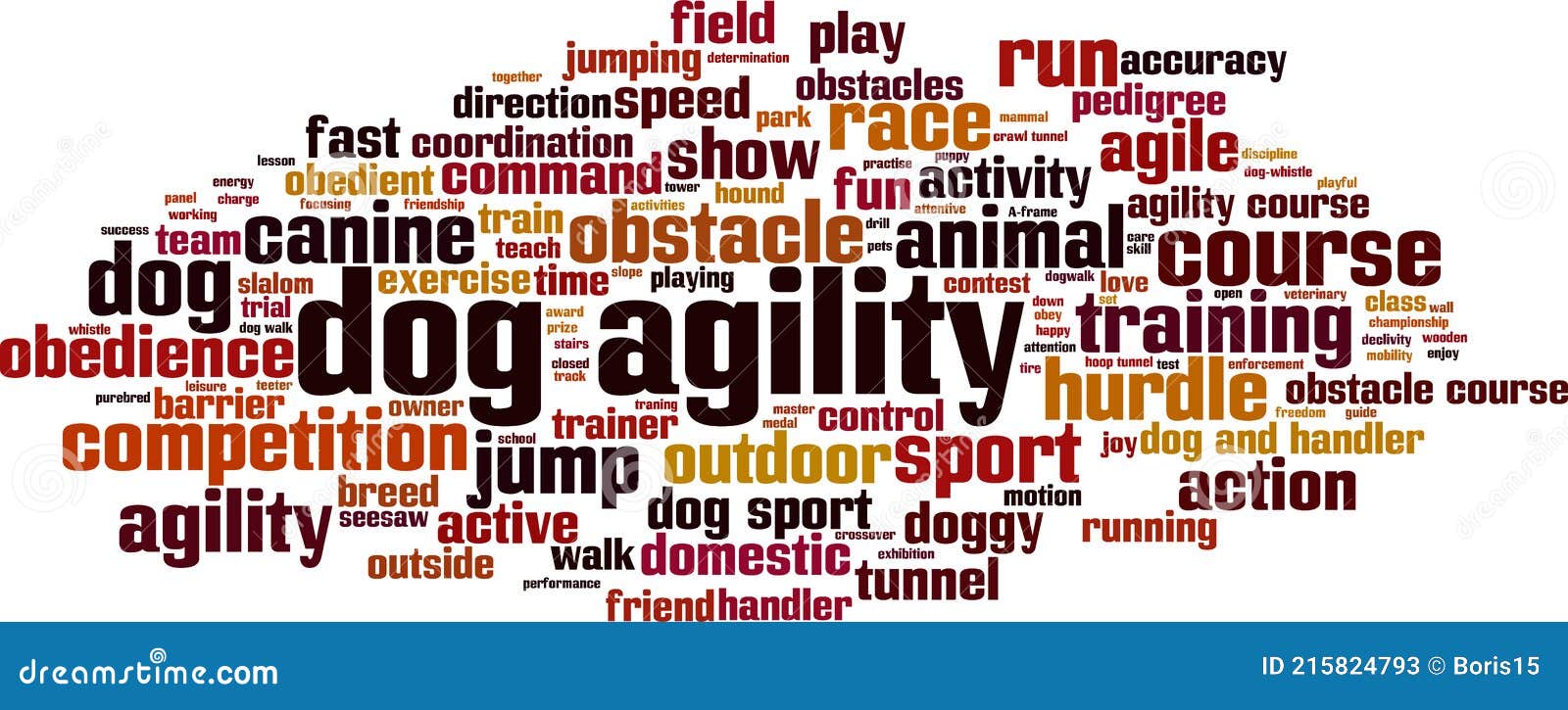 Dog agility word cloud stock vector. Illustration of agility - 215824793