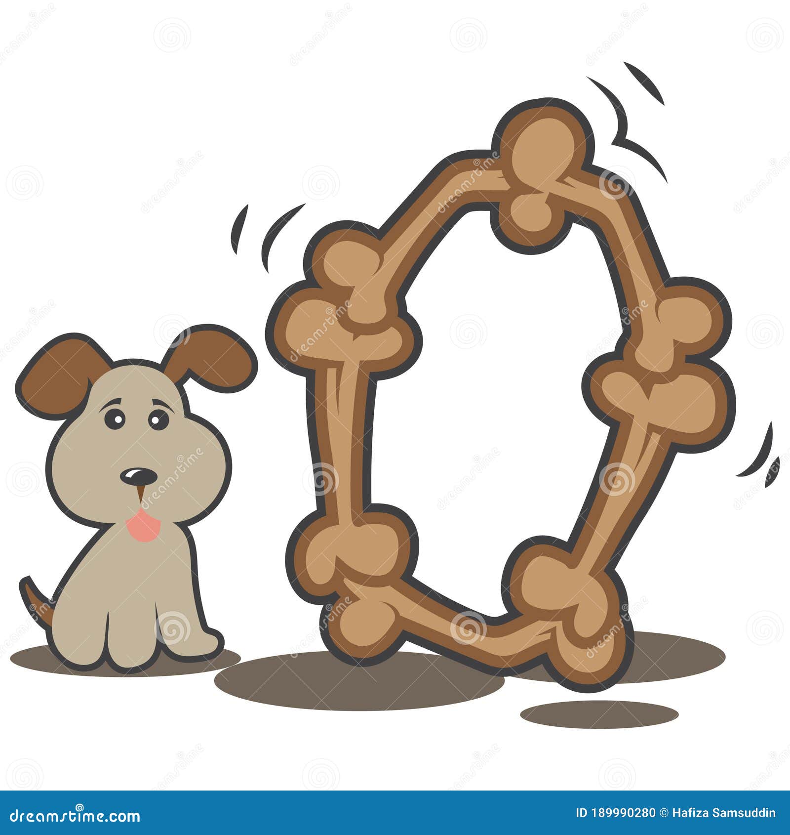 Dog with the Alphabet O. Vector Illustration Decorative Design Stock ...