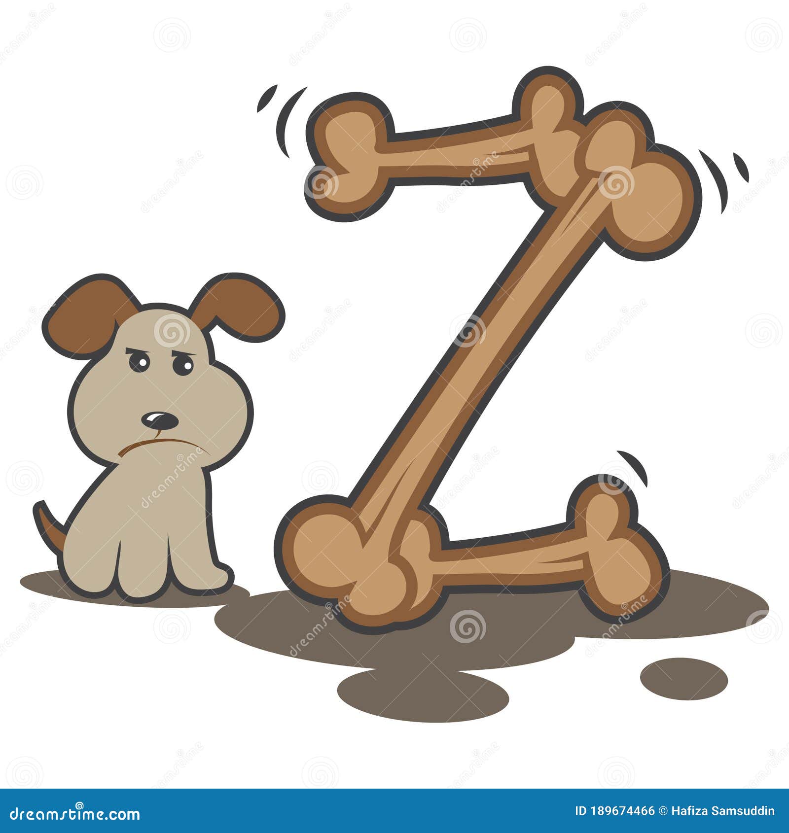 Dog with the Alphabet Z. Vector Illustration Decorative Design Stock ...