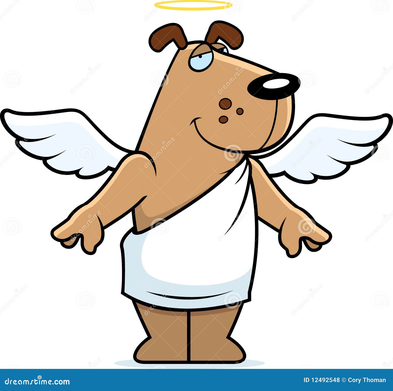 Dog Angel stock vector. Illustration of wings, animal - 12492548