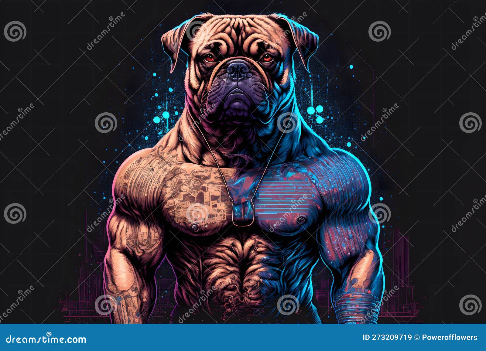 Dog As a Bodybuilder Created with Generative AI Technology Stock ...