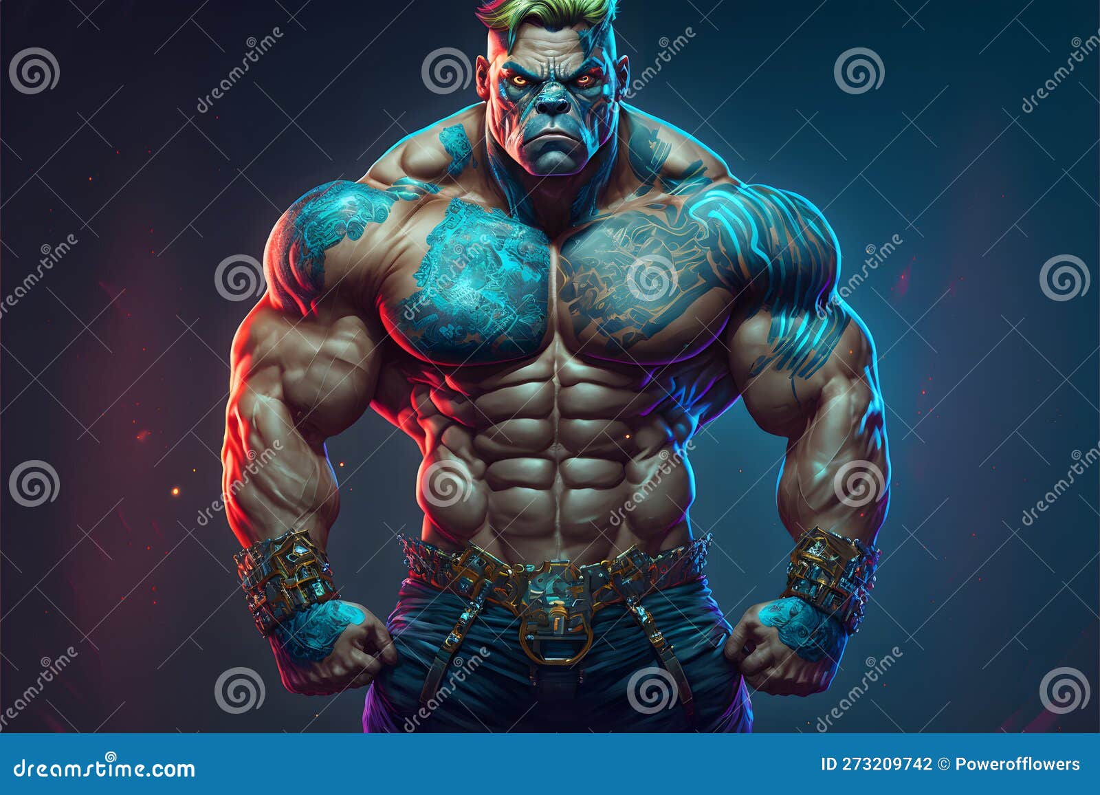 Dog As a Bodybuilder Created with Generative AI Technology Stock ...
