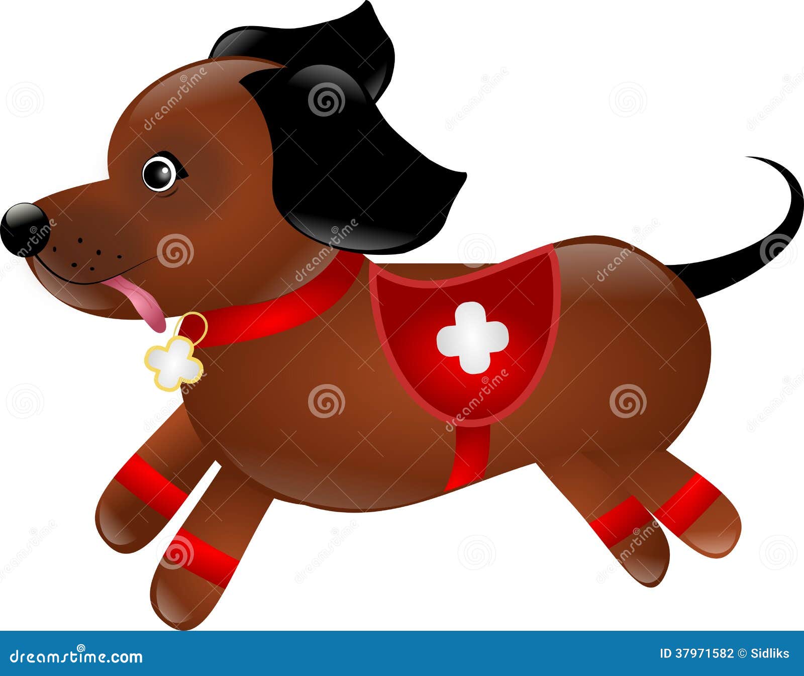 Dog as paramedic stock illustration. Illustration of paramedic - 37971582