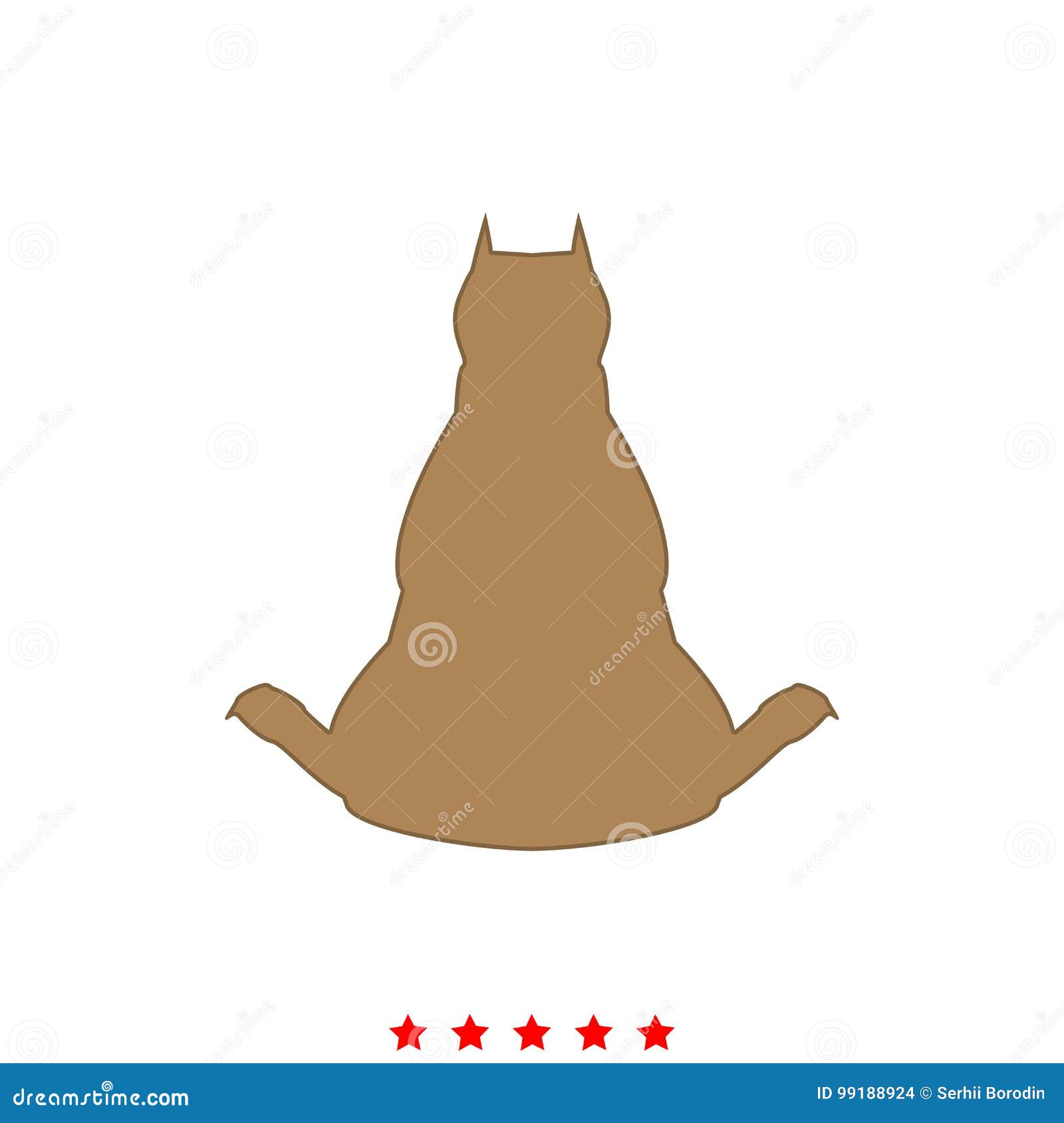Dog from Back View it is Icon . Stock Vector - Illustration of breed ...