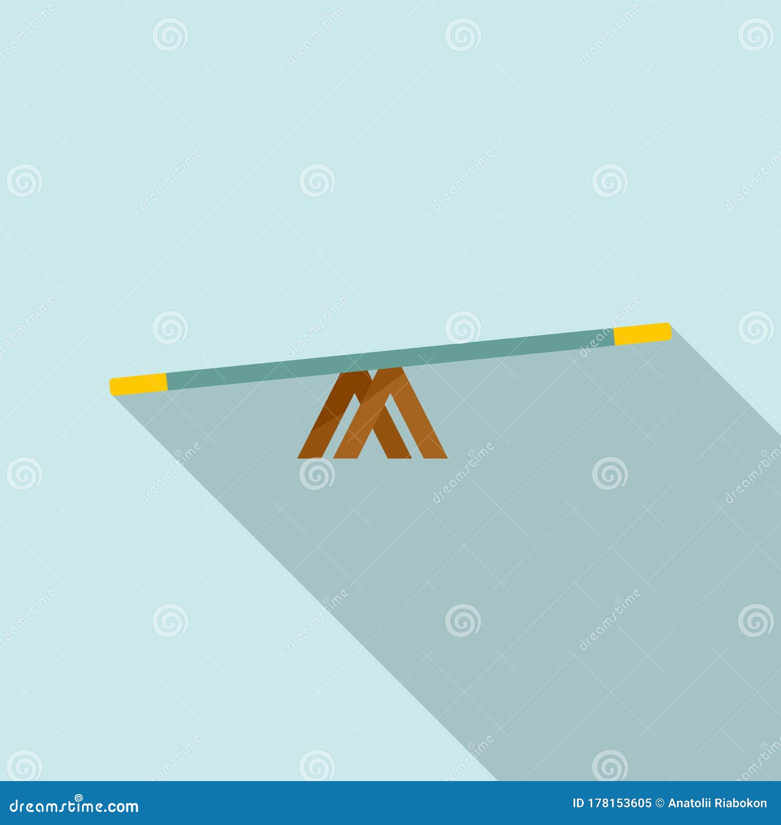 Dog Balance Bar Icon, Flat Style Stock Vector - Illustration of animal ...