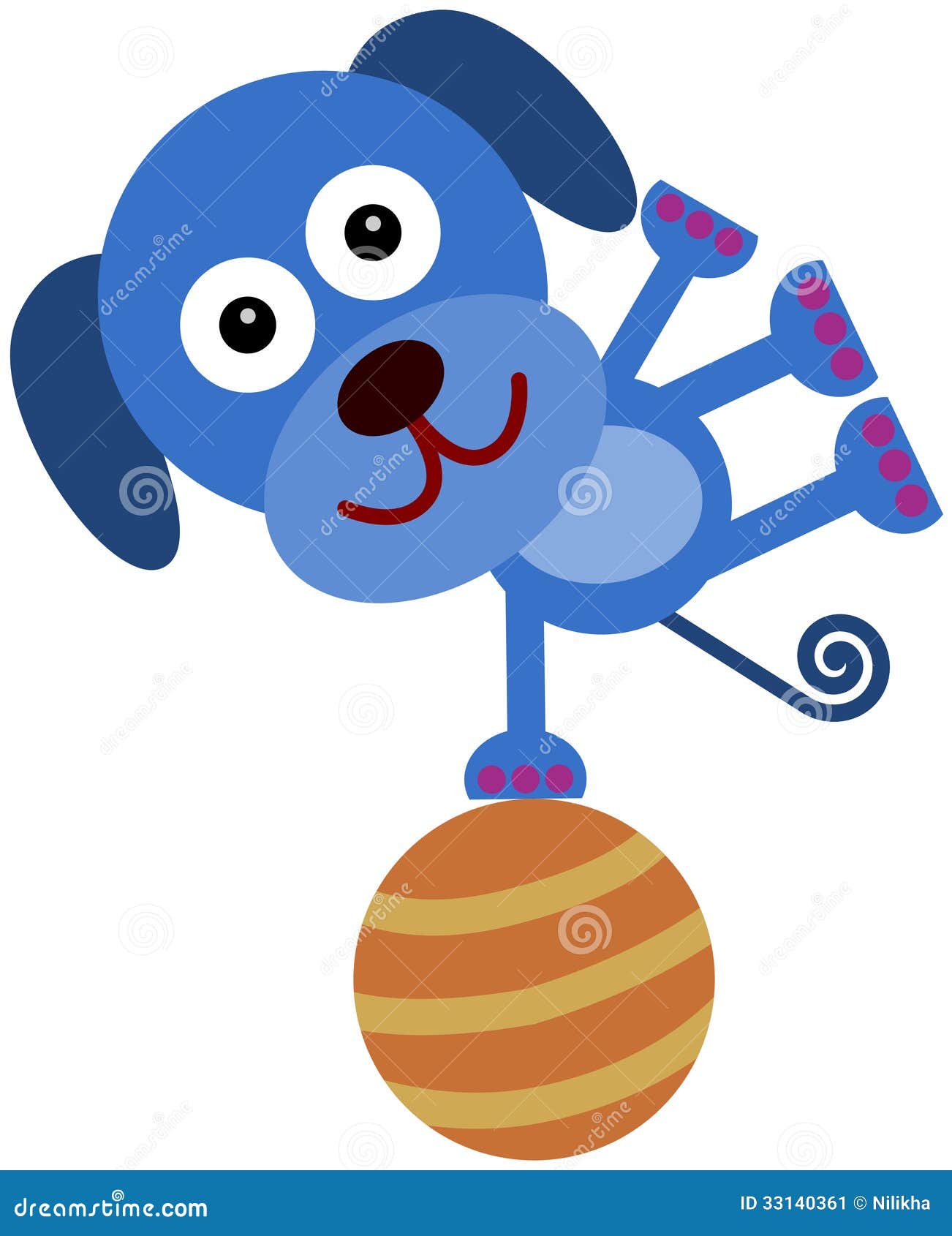 Dog balance stock illustration. Illustration of enjoy - 33140361