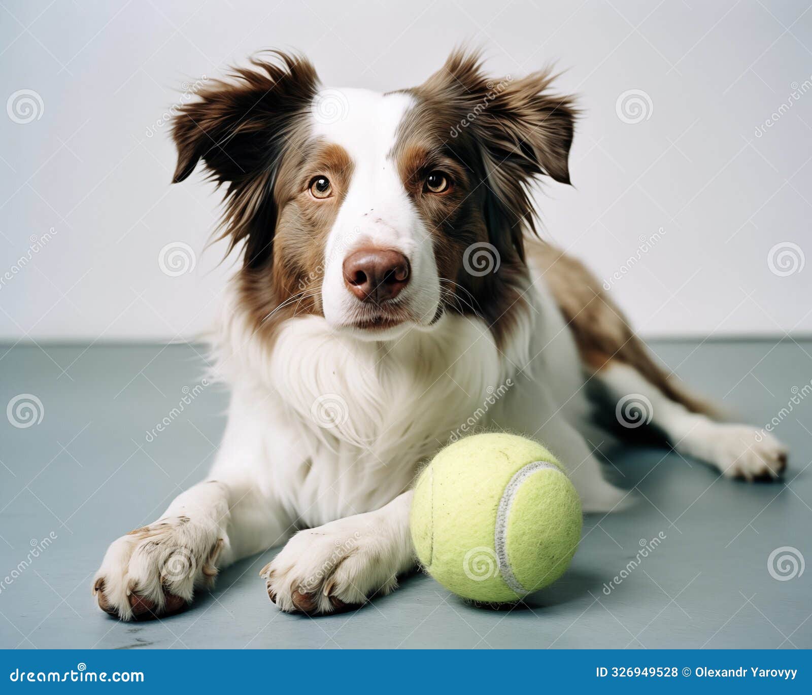 Dog with ball stock photo. Image of bite, running, bright - 326949528