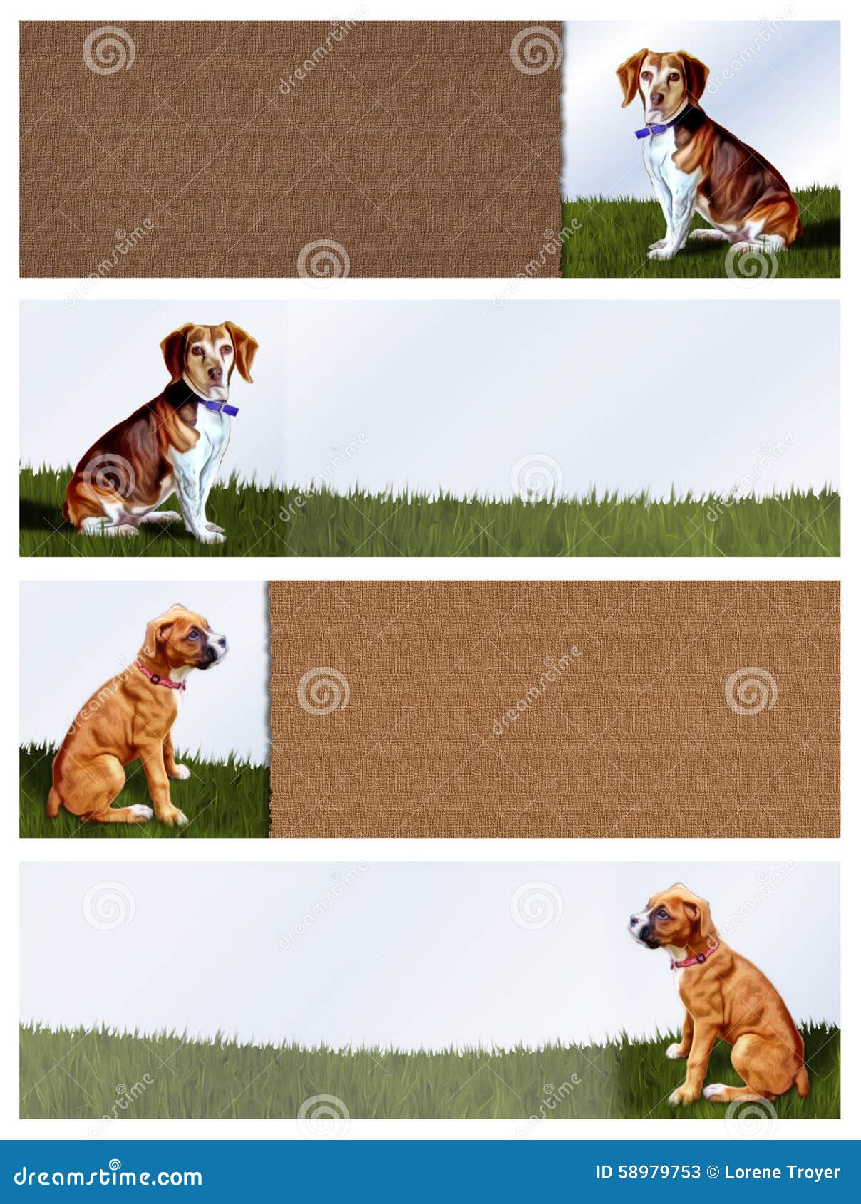 Dog Banners stock illustration. Illustration of boxer - 58979753