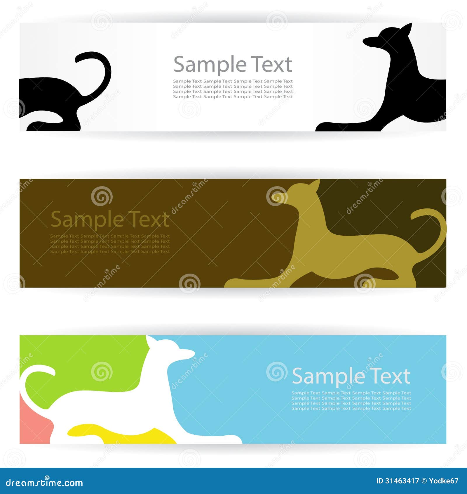 Dog banners stock vector. Illustration of banner, label - 31463417