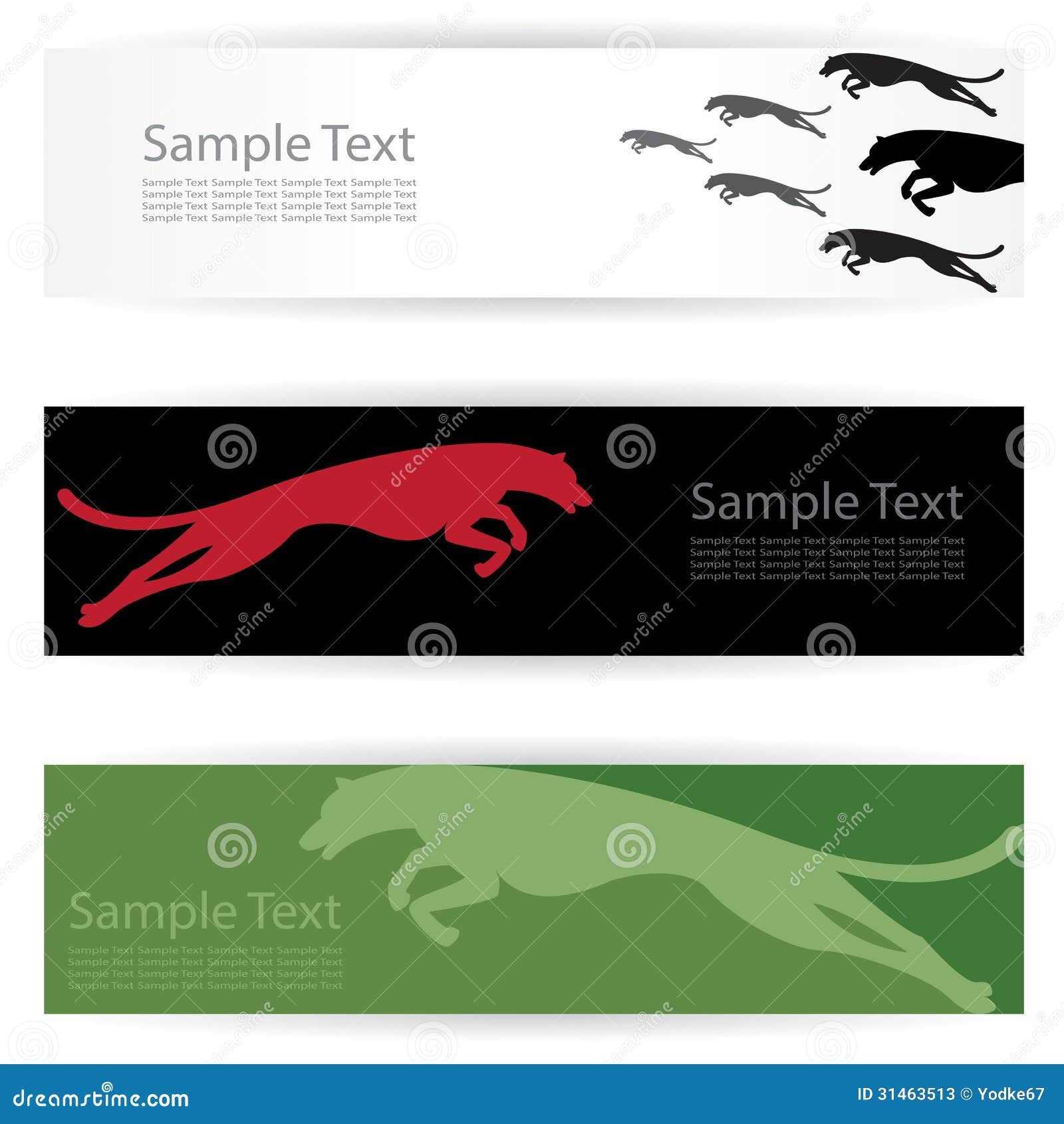 Dog banners stock vector. Illustration of elegant, face - 31463513