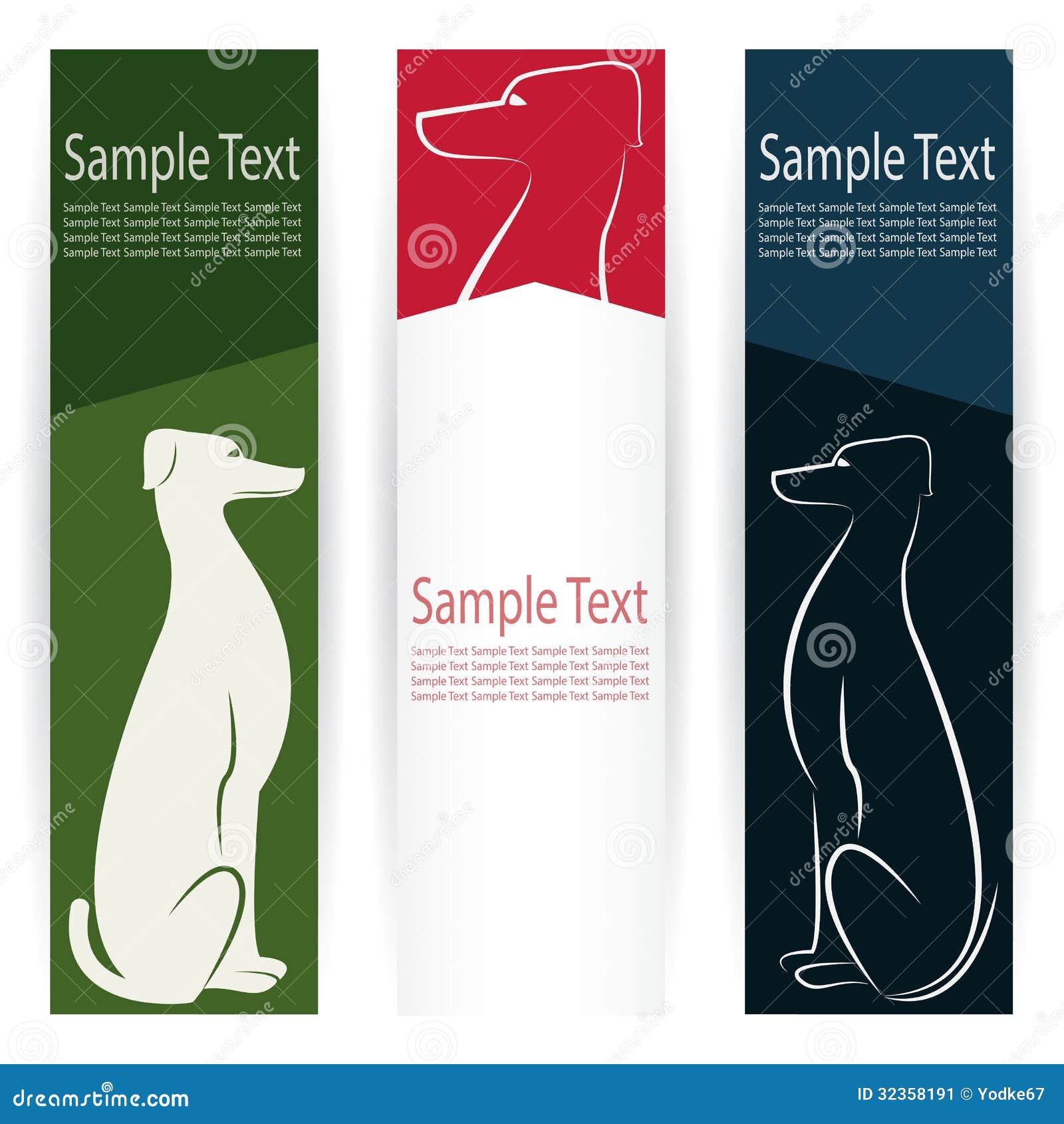 Dog banners stock vector. Illustration of brochure, presentation - 32358191