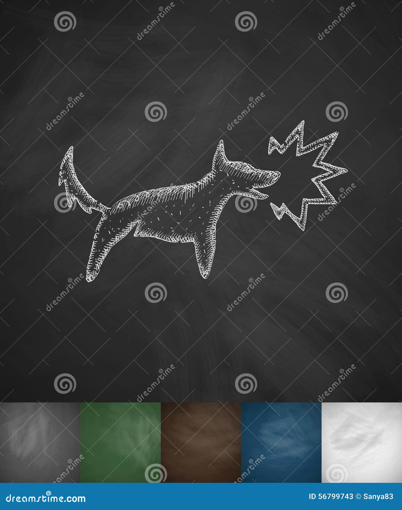 Dog barking icon stock vector. Illustration of education - 56799743