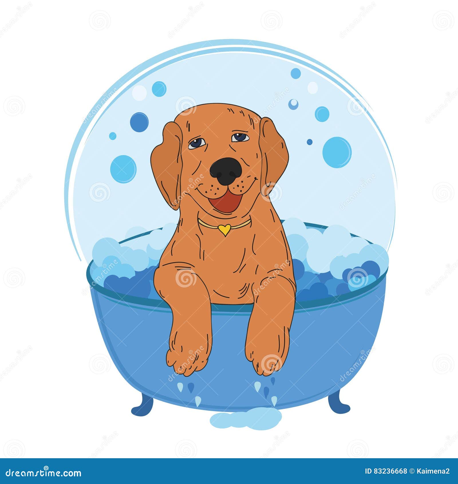 Dog Bath Color Vector Illustration Stock Vector - Illustration of ... Dog Bath Color Vector Illustration Stock Vector - Illustration of ...
