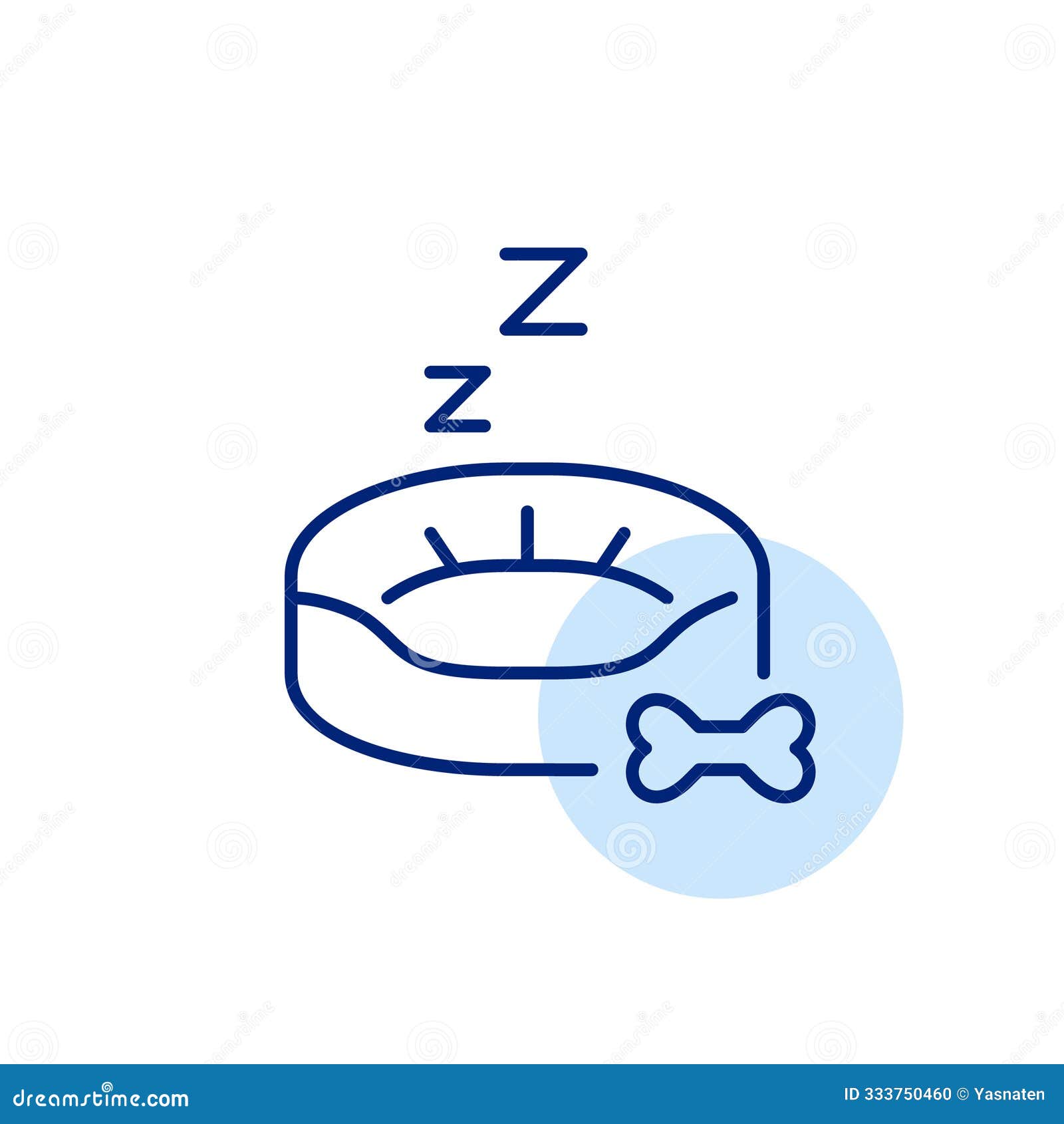 Dog Bed with Sleep Symbols and Bone. Comfortable Pet Furniture. Pixel ... Dog Bed with Sleep Symbols and Bone. Comfortable Pet Furniture. Pixel ...