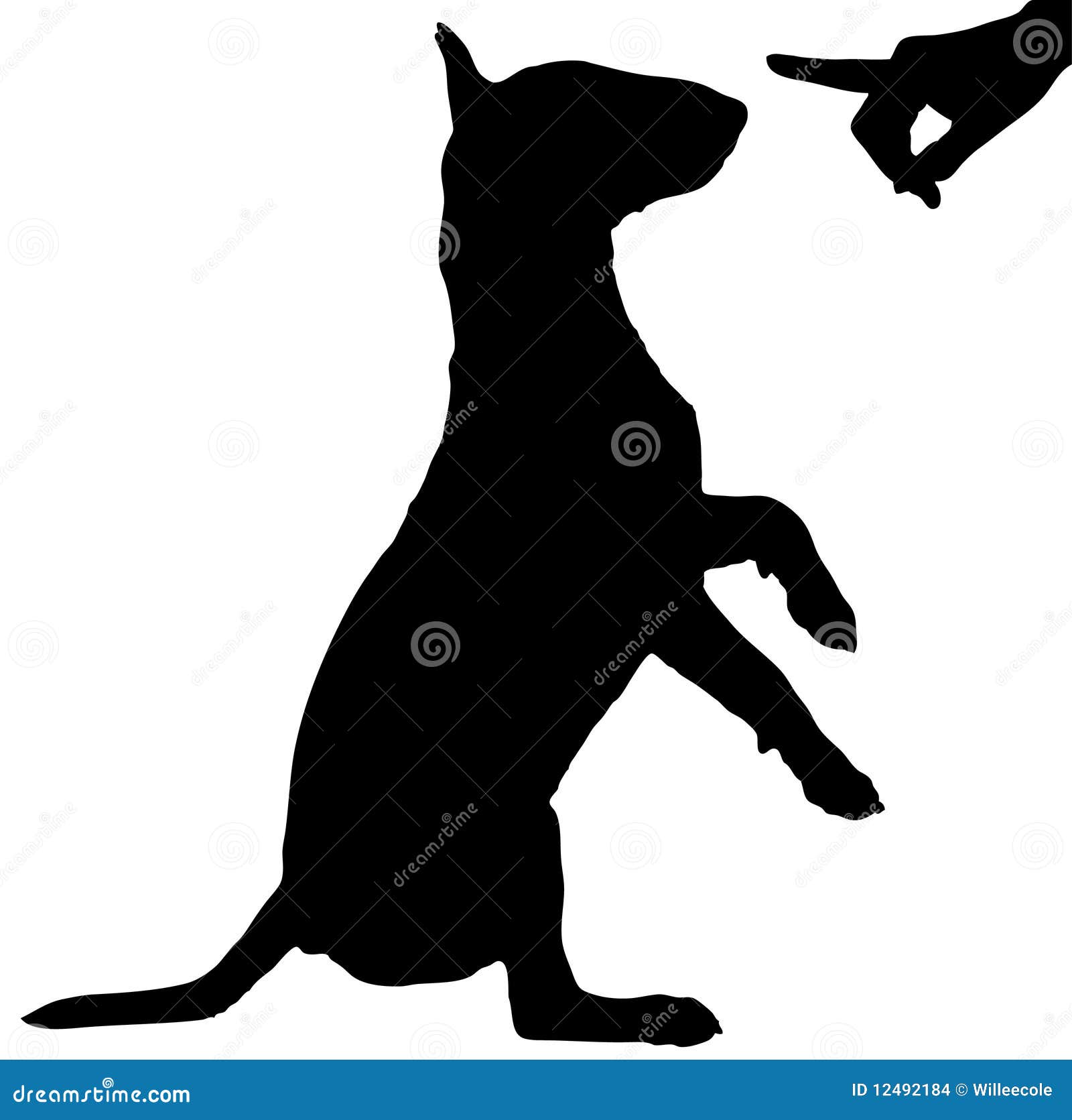 Dog being reprimanded stock illustration. Illustration of hand - 12492184