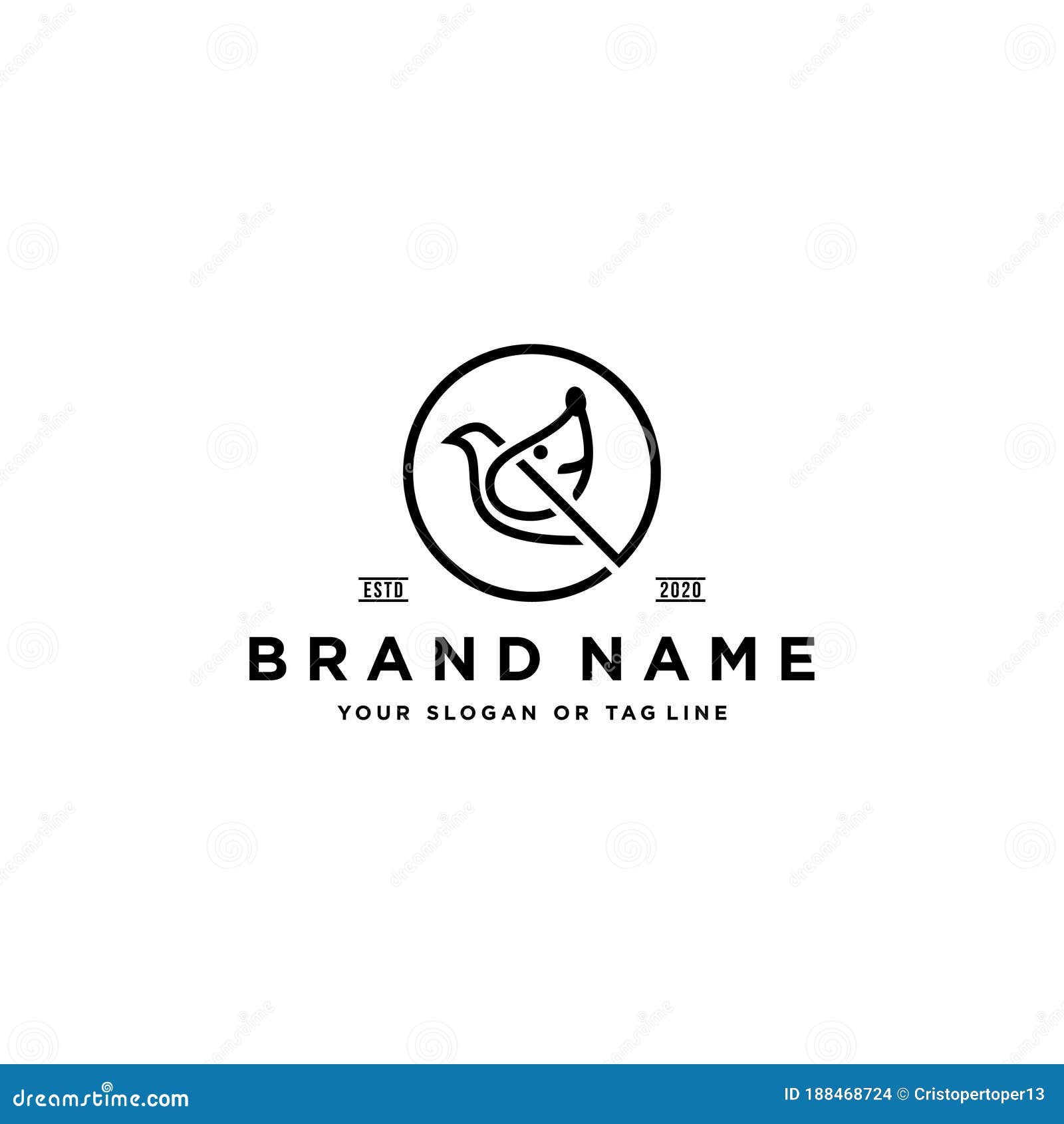 Dog Bird Logo Design Vector Stock Vector - Illustration of bird, logo ...
