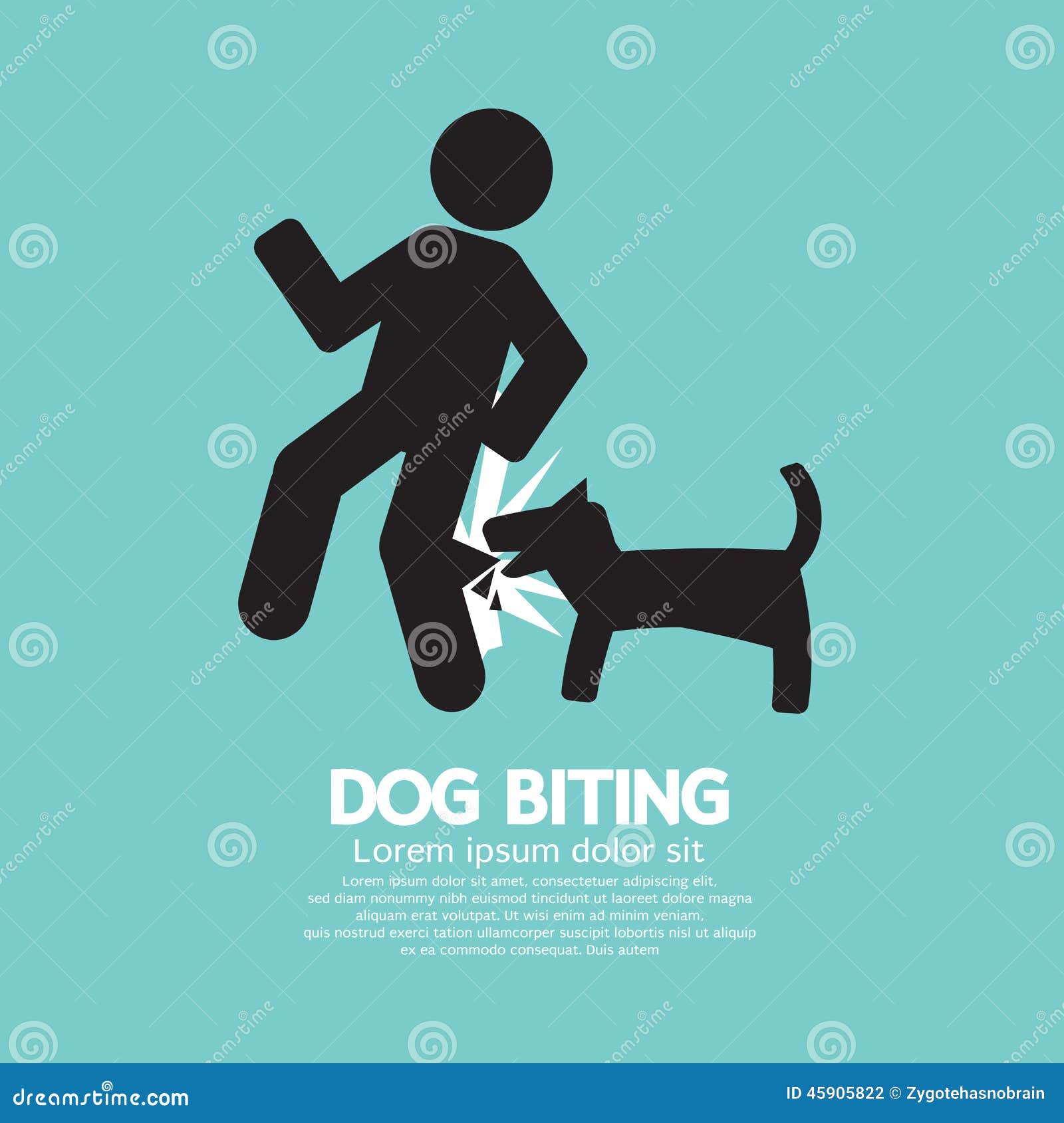 Dog Biting Symbol stock vector. Illustration of design - 45905822