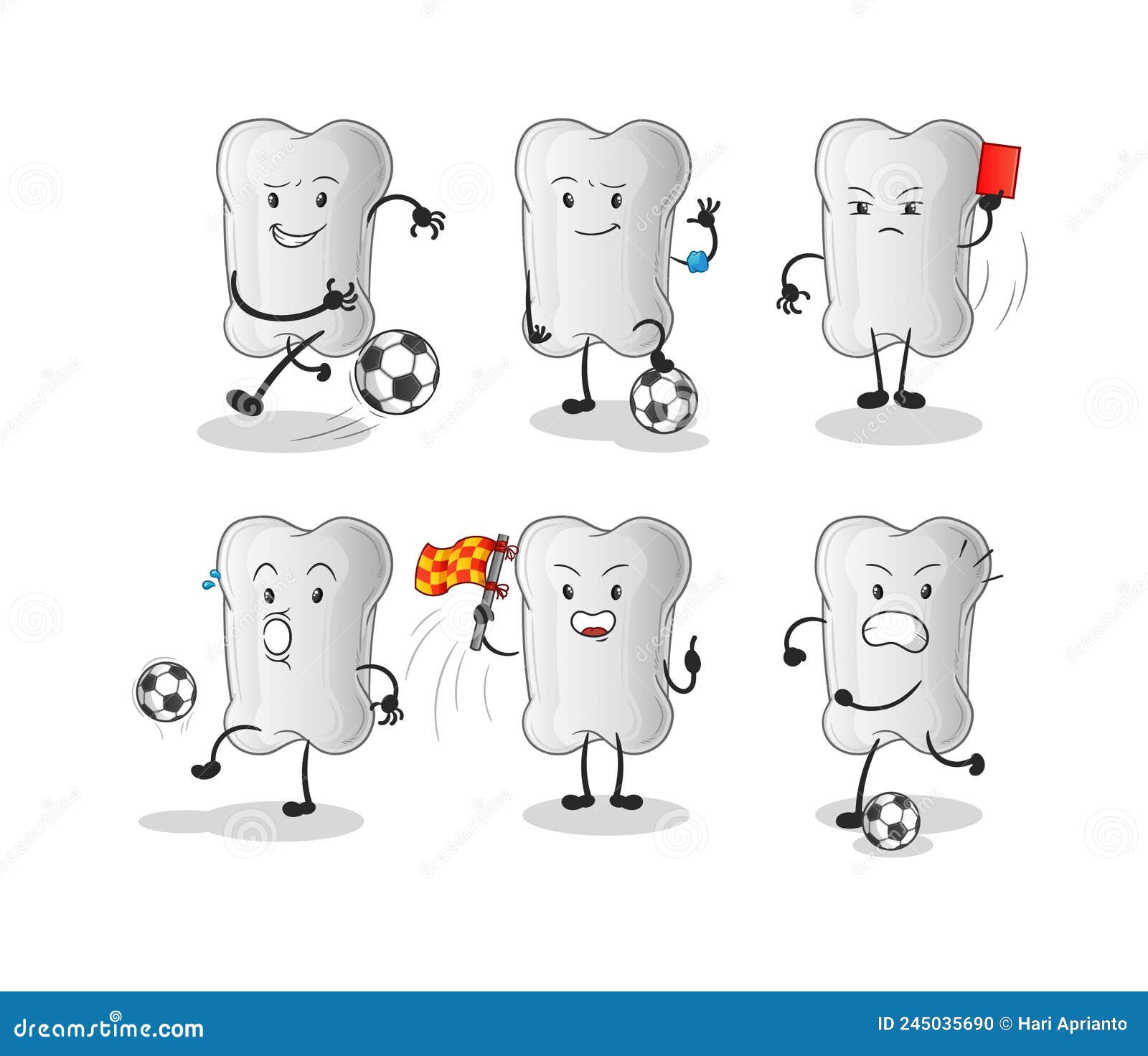 Dog Bone Children Group Character. Cartoon Mascot Vector Stock Vector ...