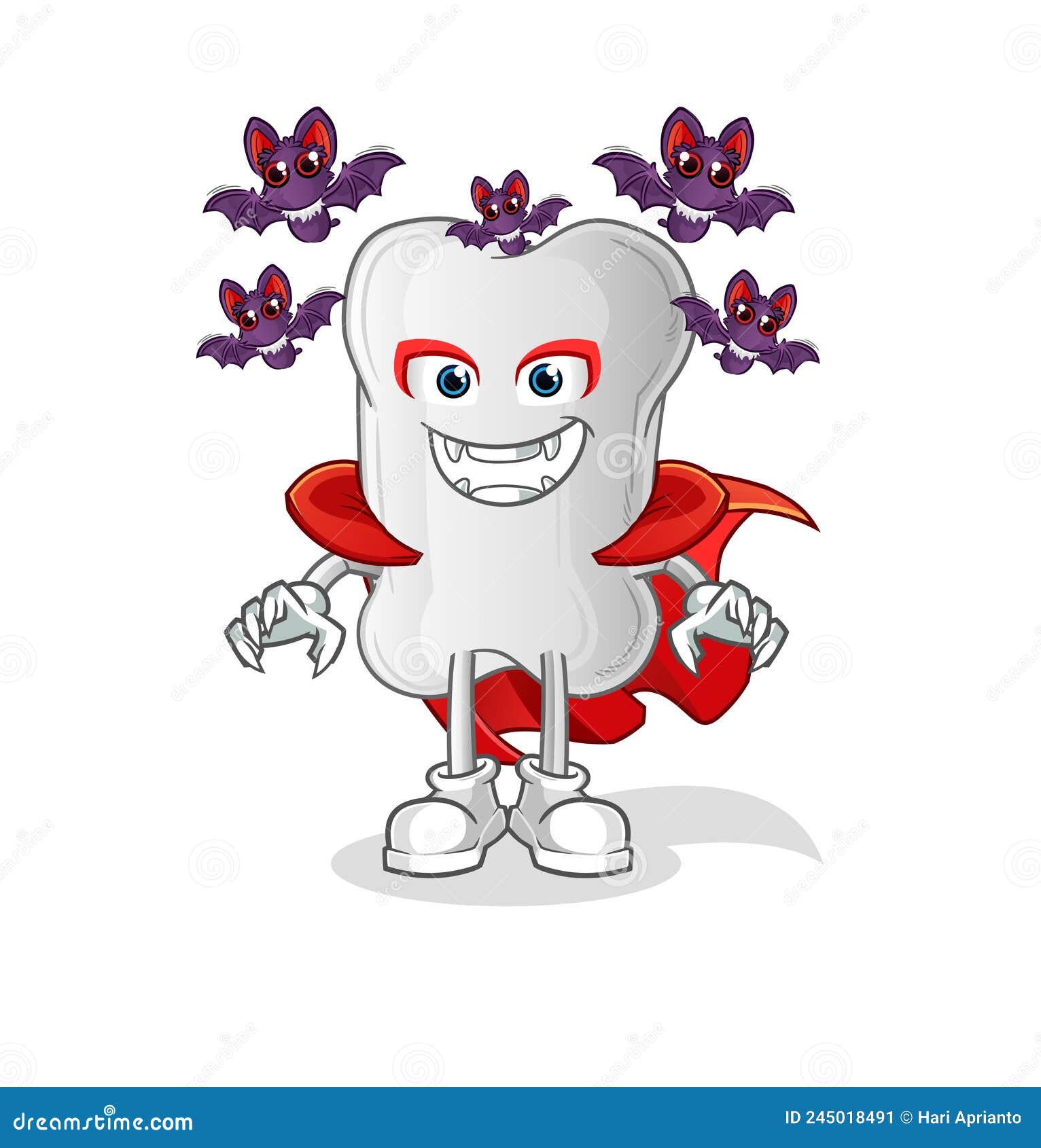 Dog Bone Dracula Illustration. Character Vector Stock Vector ...