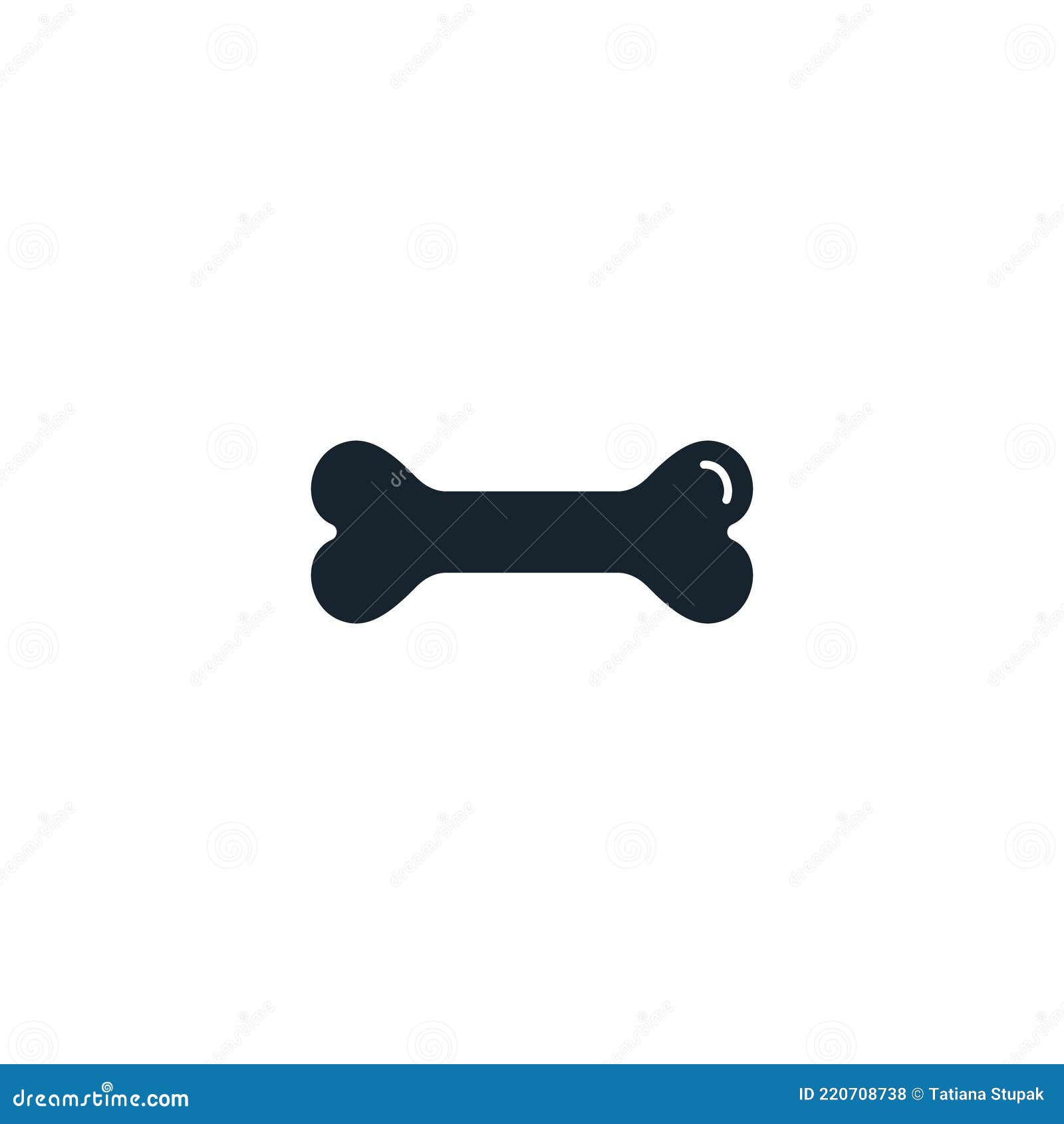 Dog Bone Icon, Vector Isolated Flat Illustration Stock Vector ...
