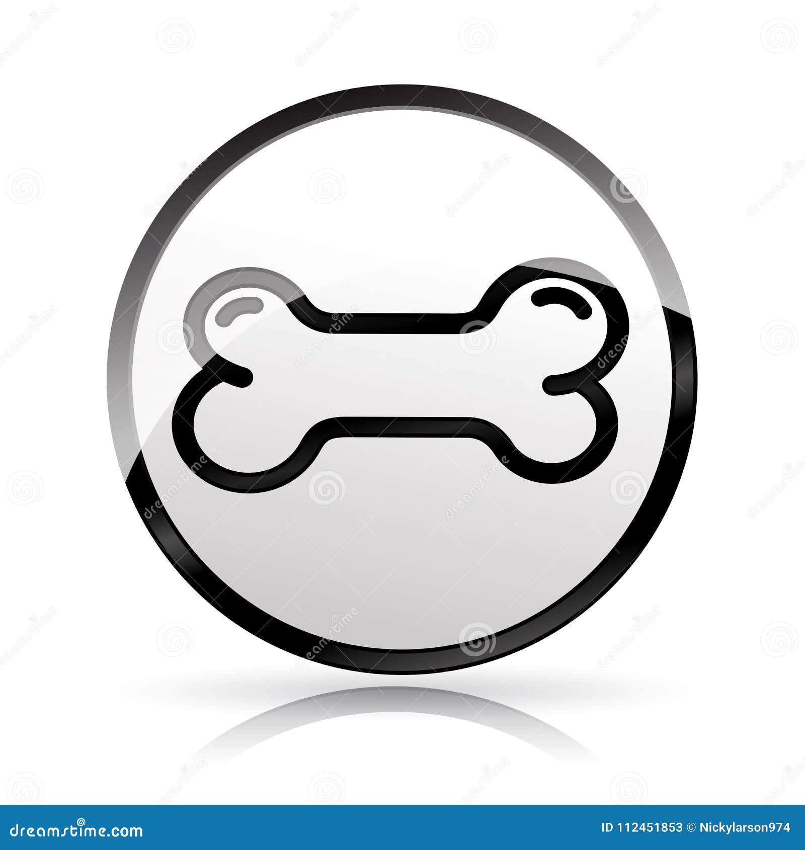 Dog Bone Icon And Logo With Paw, Pawprint, Paw Print, Footprint And ...