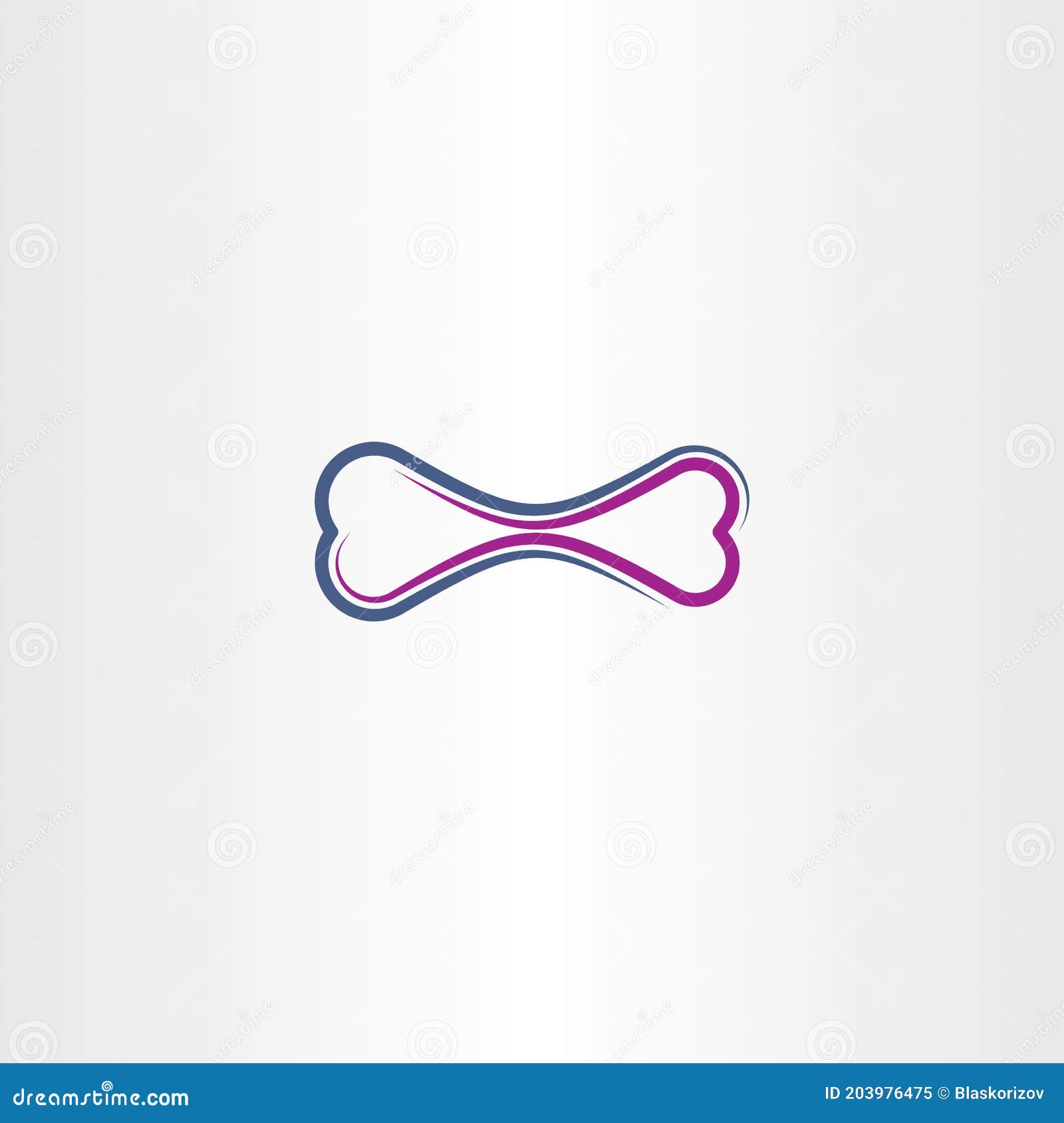 Dog Bone Logo Vector Sign Element Icon Stock Vector - Illustration of ...